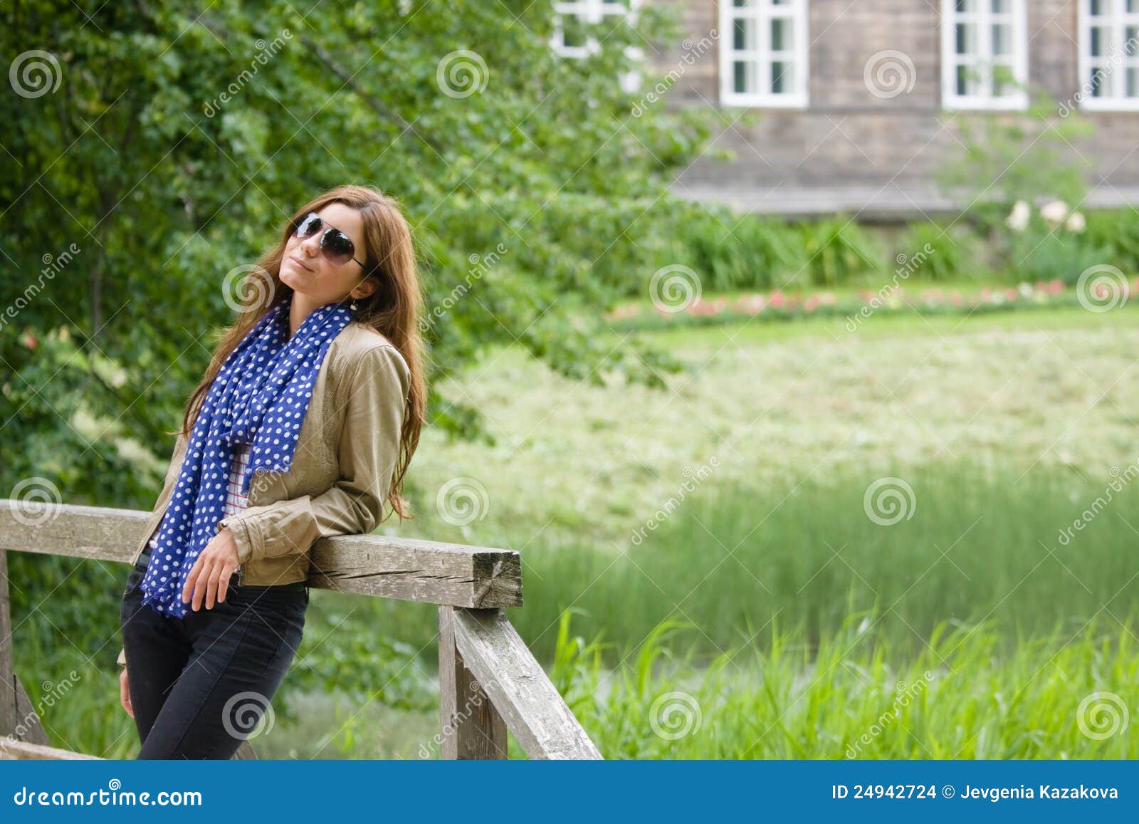 A girl in a countryside stock photo. Image of caucasian - 24942724