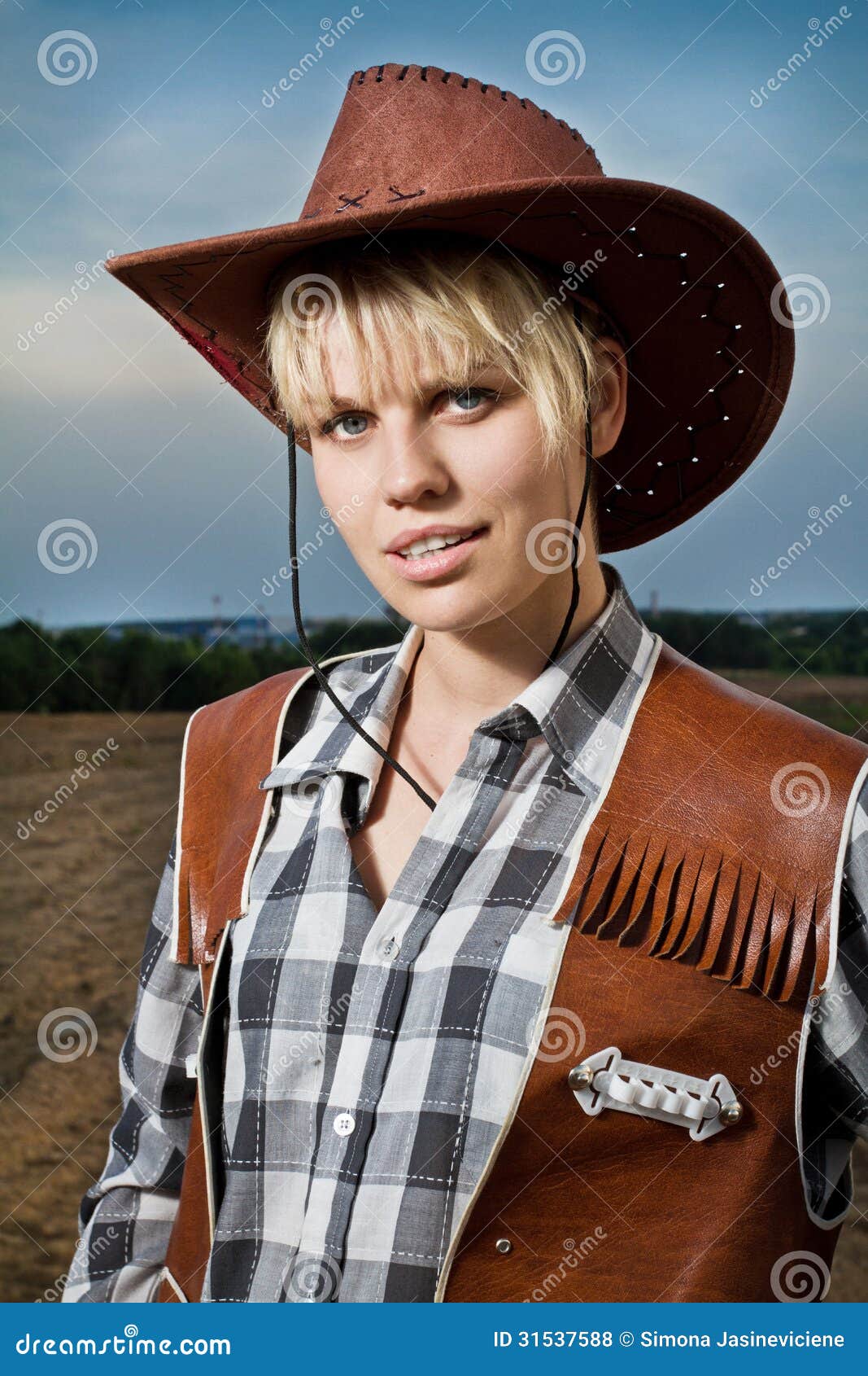 Girl with cowboy hat stock photo. Image of outdoor, person - 31537588