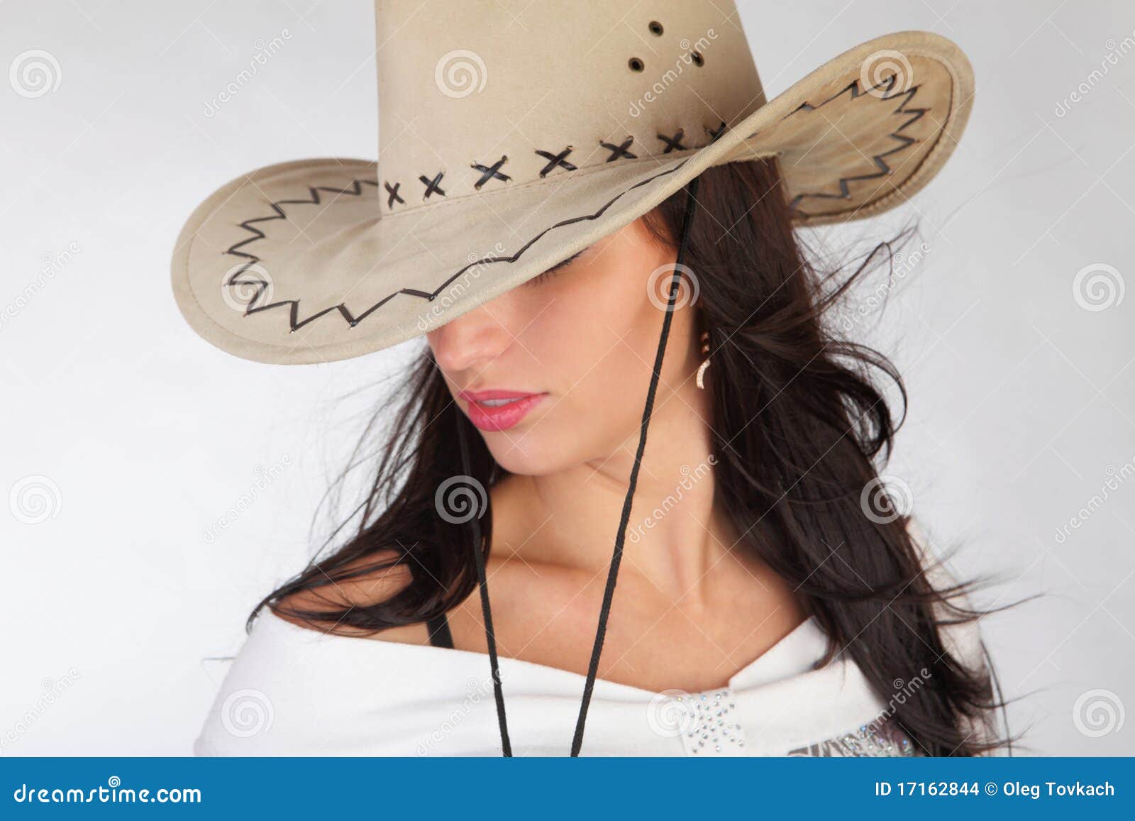 Girl in a cowboy s hat stock photo. Image of people, girl - 17162844