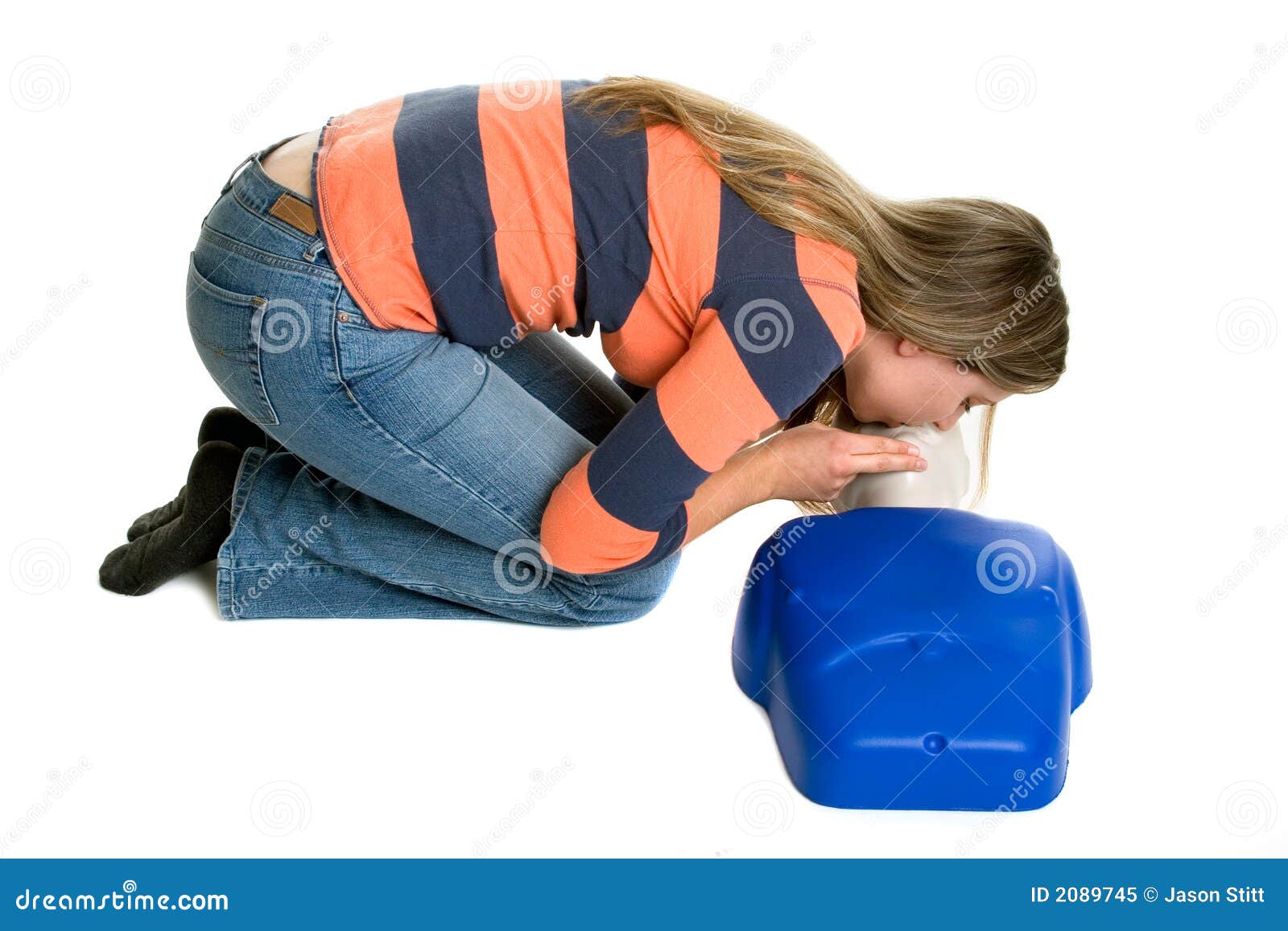 Girl CPR Training Royalty Free Stock Photo - Image: 2089745