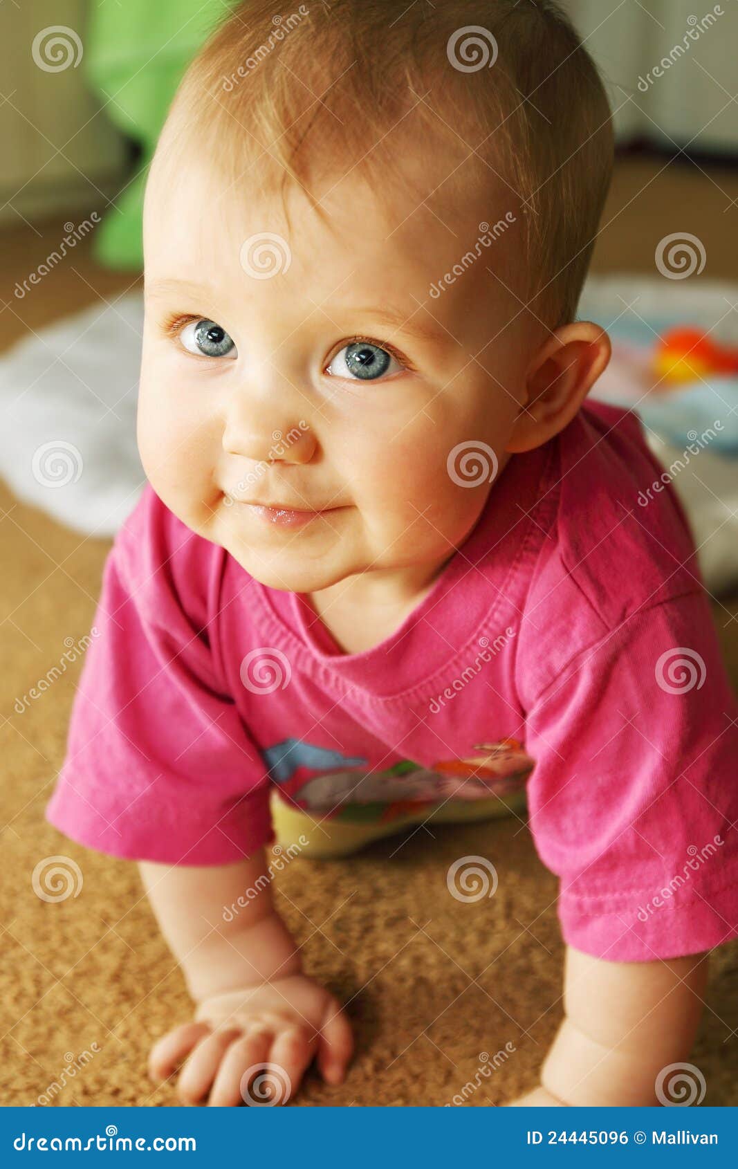 Girl crawling stock photo. Image of joyful, girl, bright - 24445096