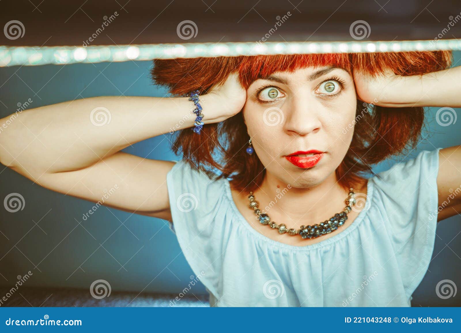 A Girl with a Crazy Expression on Her Face Stock Photo - Image of ...