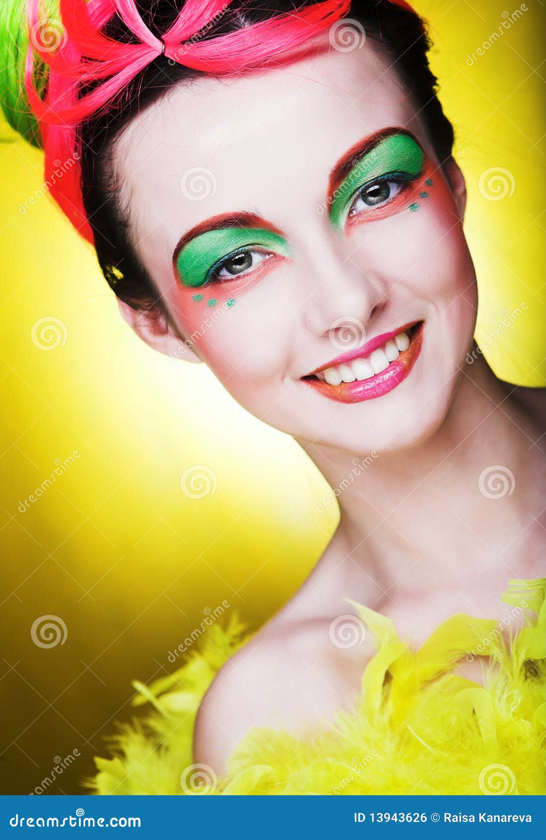 Girl with creative visage stock photo. Image of luxury - 13943626