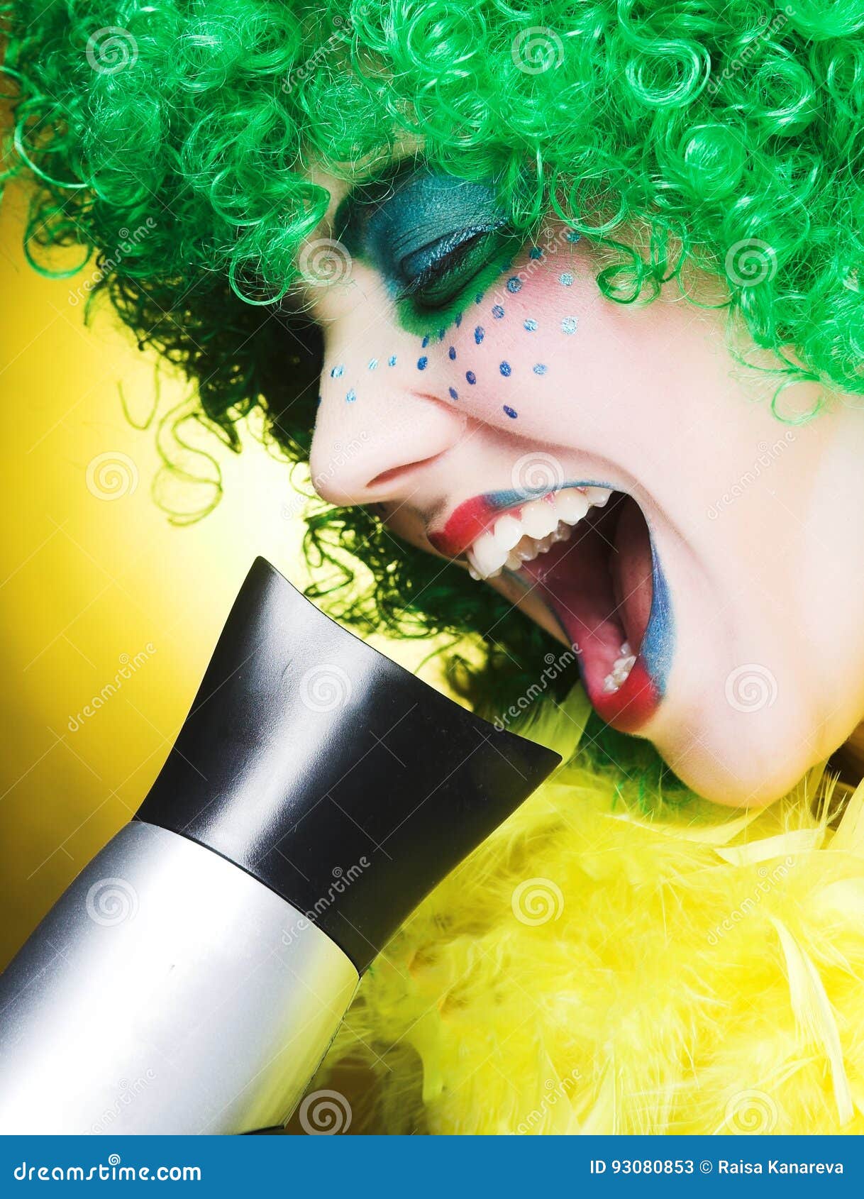 Girl with creative visage stock image. Image of makeup - 93080853