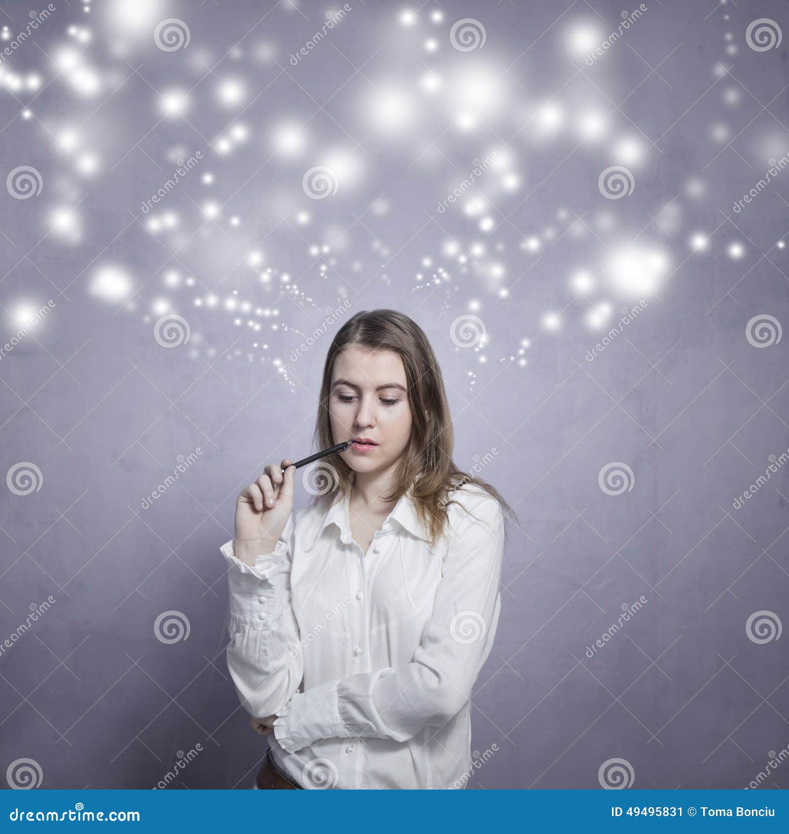 Girl creativity stock image. Image of creativity, modern - 49495831
