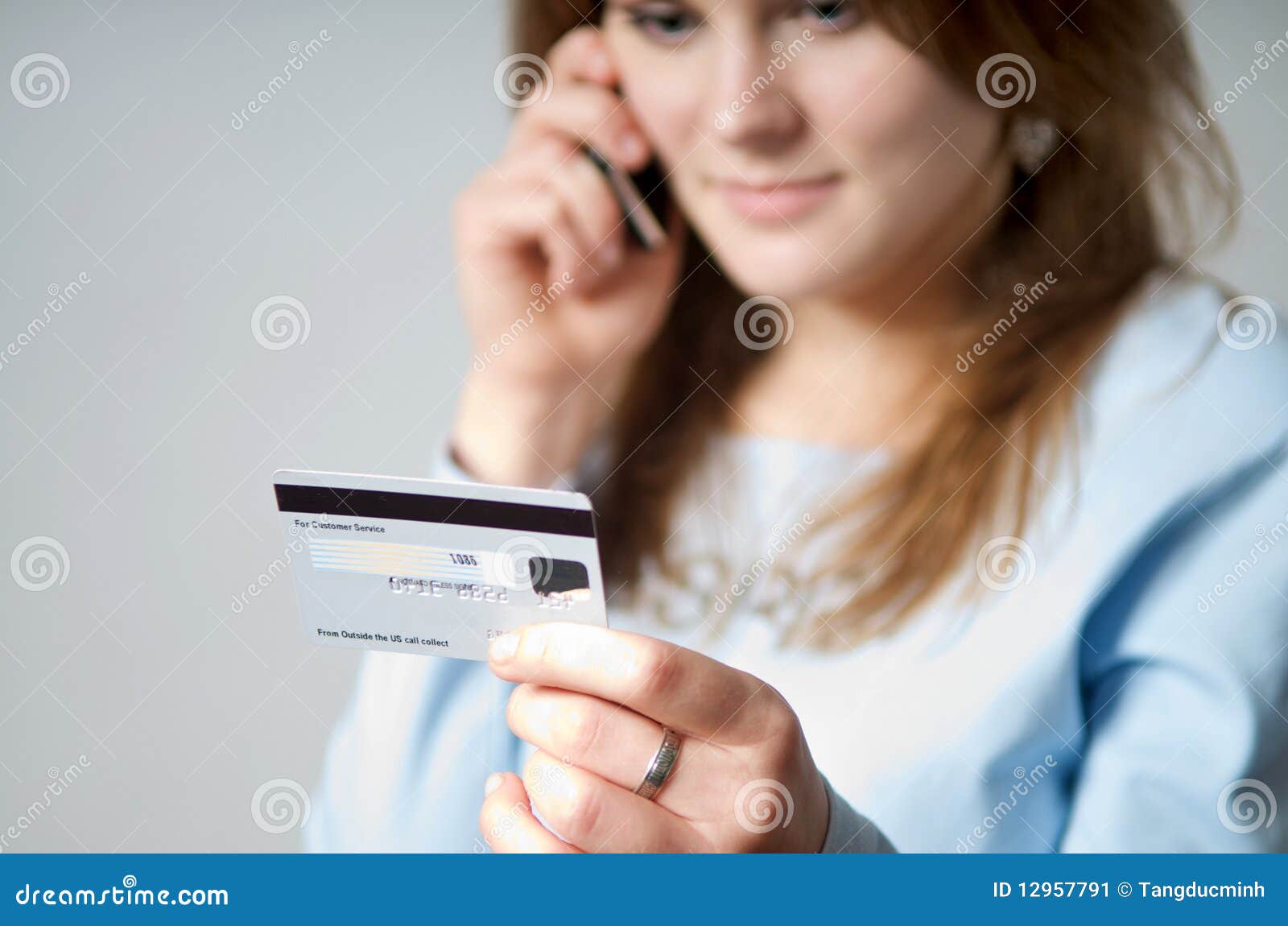 Girl with credit card stock image. Image of paying, beautiful - 12957791