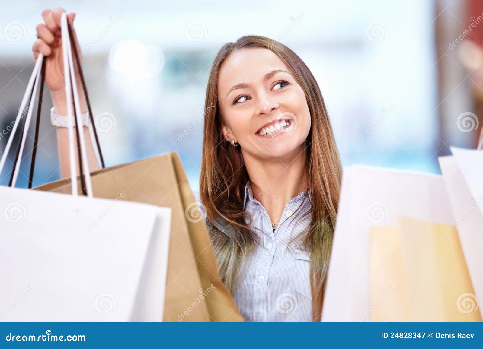 Girl with a credit card stock image. Image of fashion - 24828347