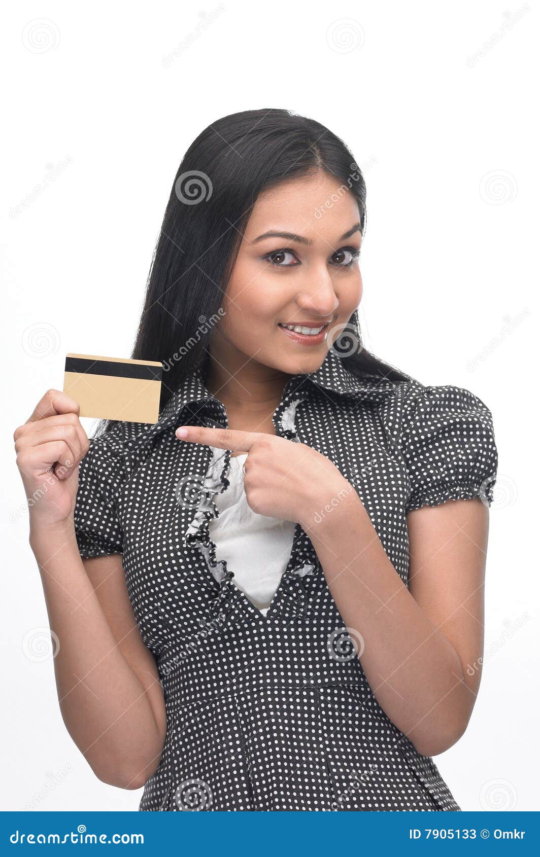 Girl with credit-card stock image. Image of clothes, glamor - 7905133