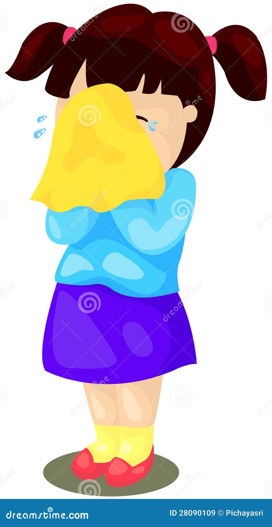 Sad Girl Crying. Face Of A Woman With A Tear On Her Cheek. Sadness And ...