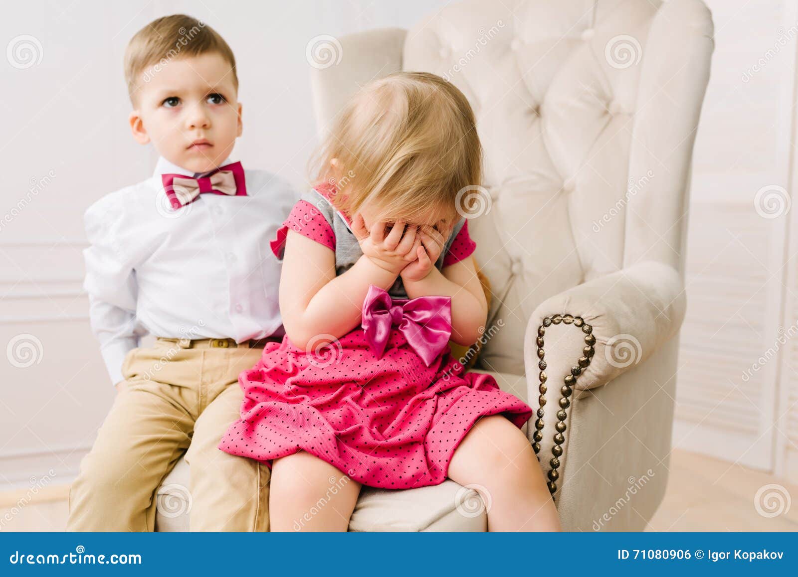 The girl is crying stock photo. Image of butterfly, playing - 71080906