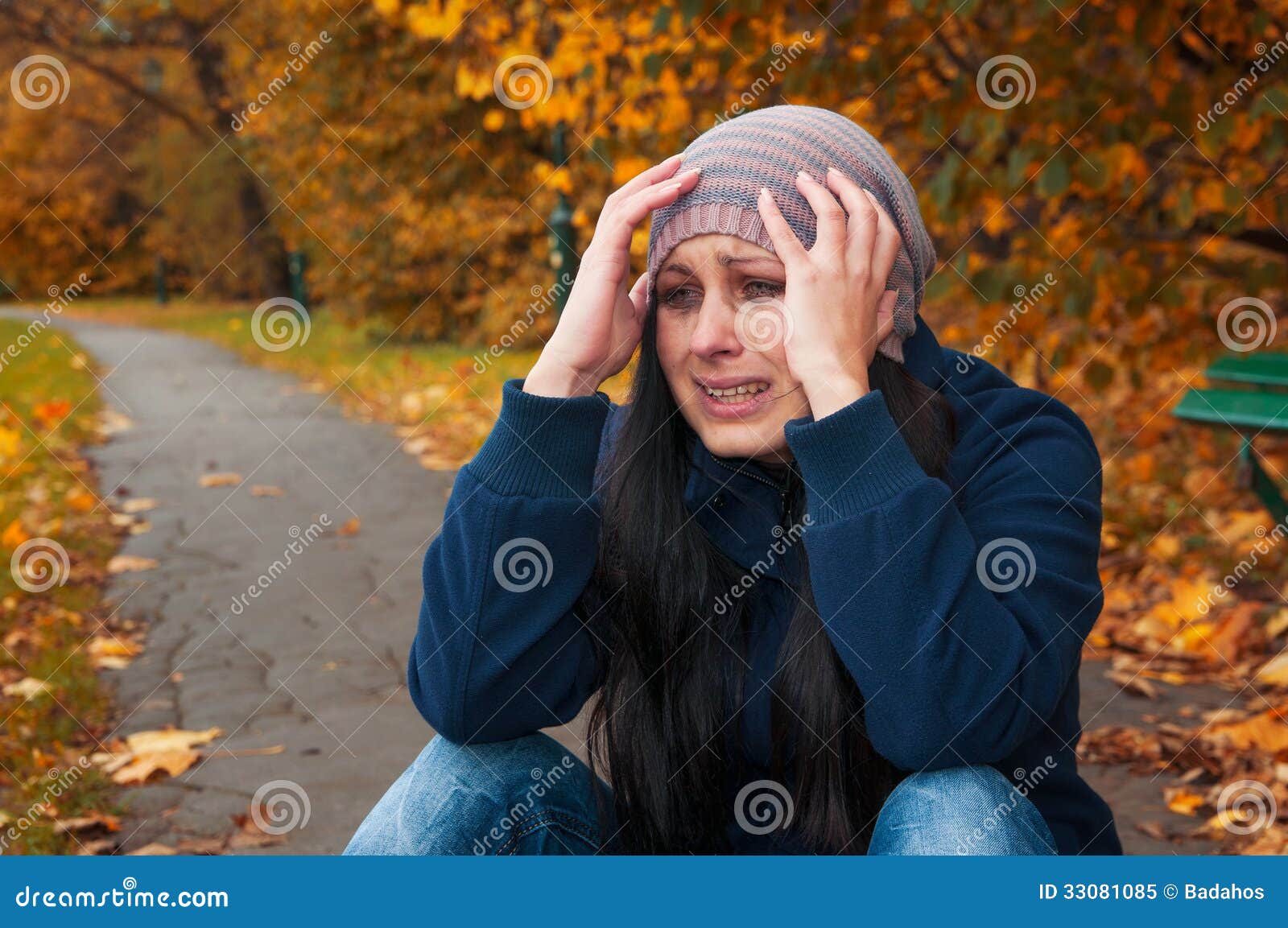 Girl crying stock image. Image of caucasian, nostalgia - 33081085