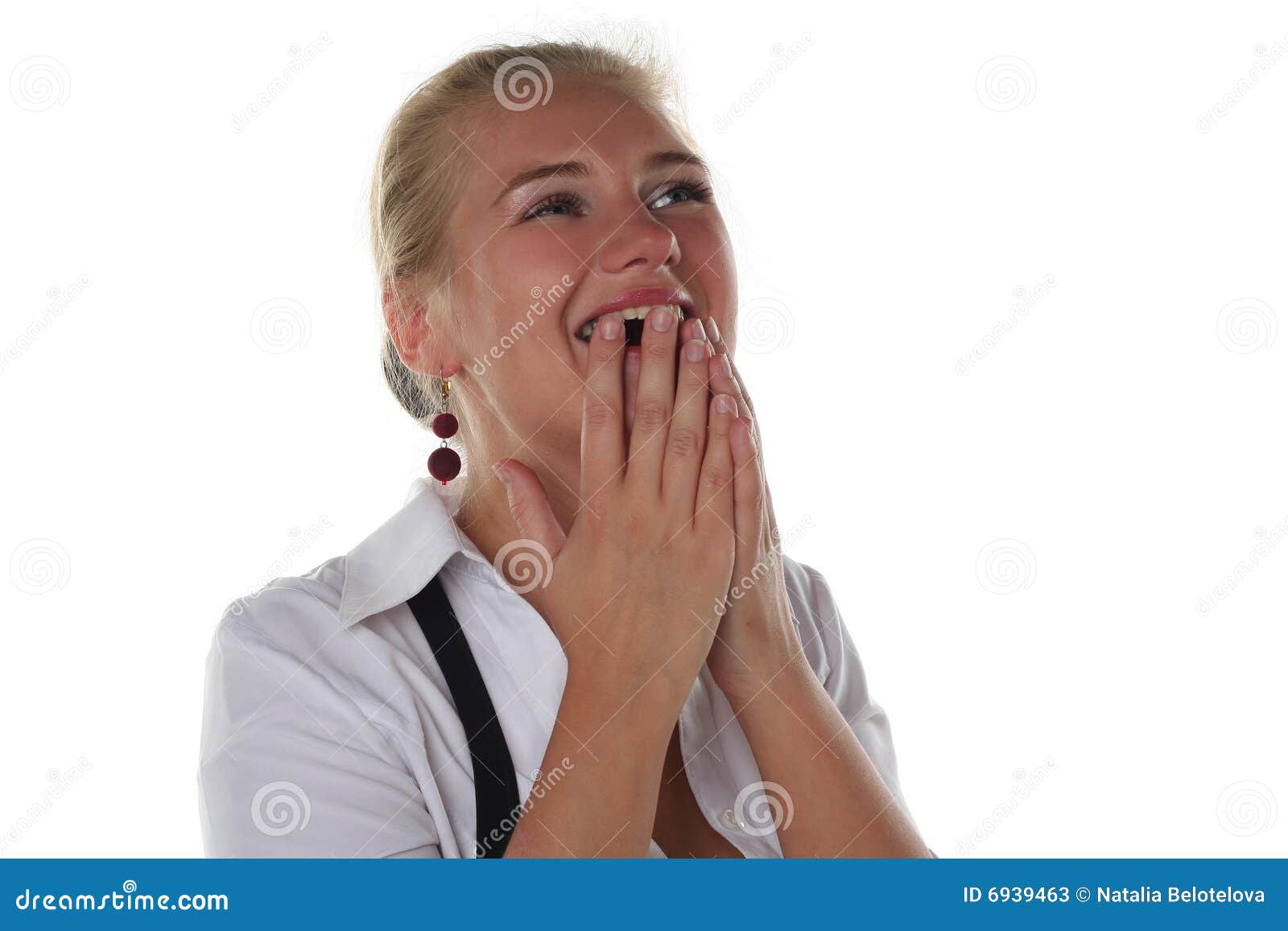 Girl is Crying from Happiness Stock Image - Image of freedom ...