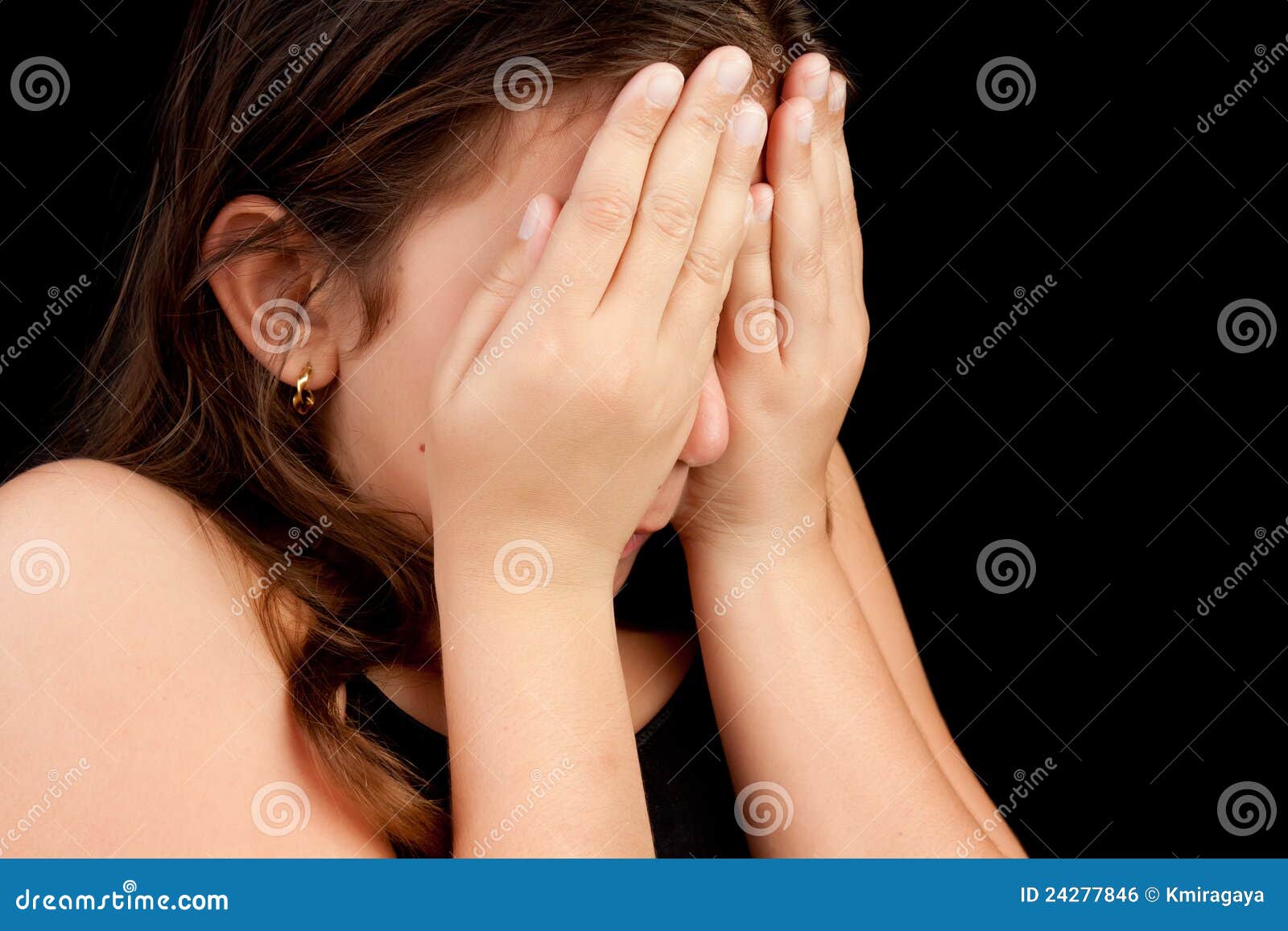 Little Girl Crying Hiding Her Face Photos - Free & Royalty-Free Stock ...