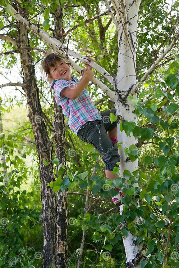 Girl crying on the tree stock photo. Image of person - 20041844