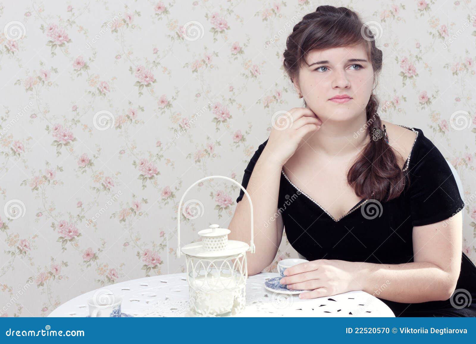 Girl with a Cup in the Hands Stock Photo - Image of lady, enjoying ...