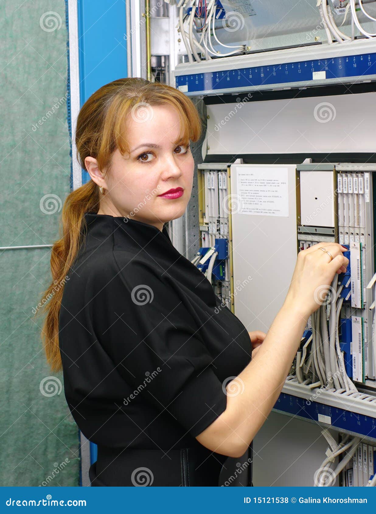 Girl Customer Engineer of Exchange Stock Photo - Image of card ...