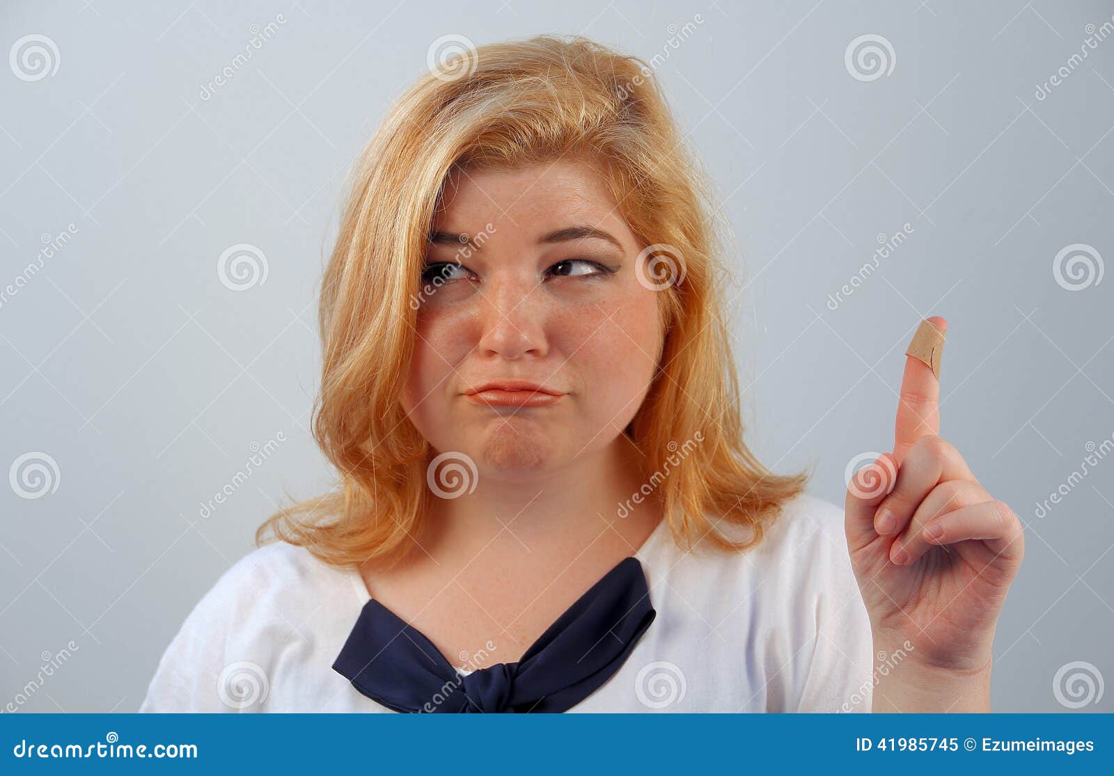 Girl Cut Finger stock image. Image of happy, injured - 41985745