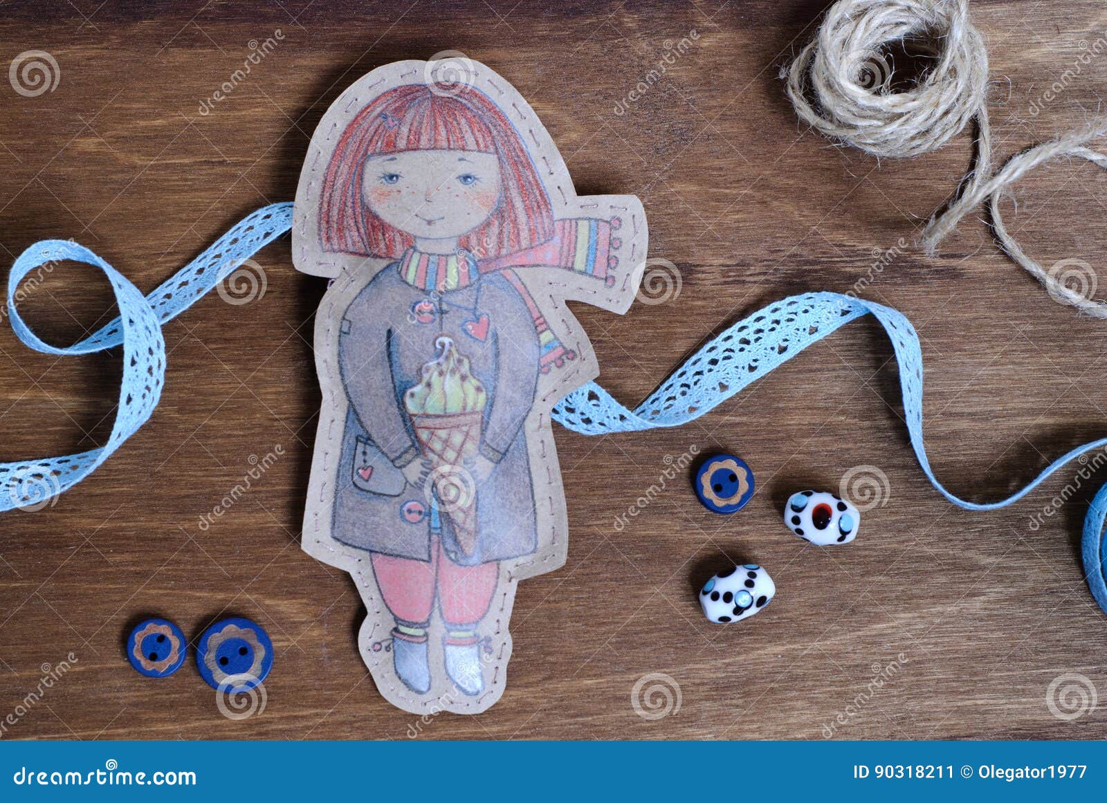 Girl cut from paper stock image. Image of handmade, ornate - 90318211