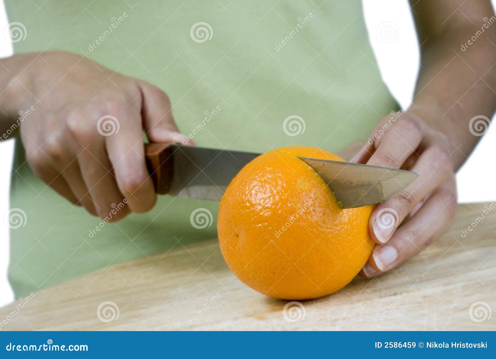 Girl cutting orange stock image. Image of delicious, drink - 2586459