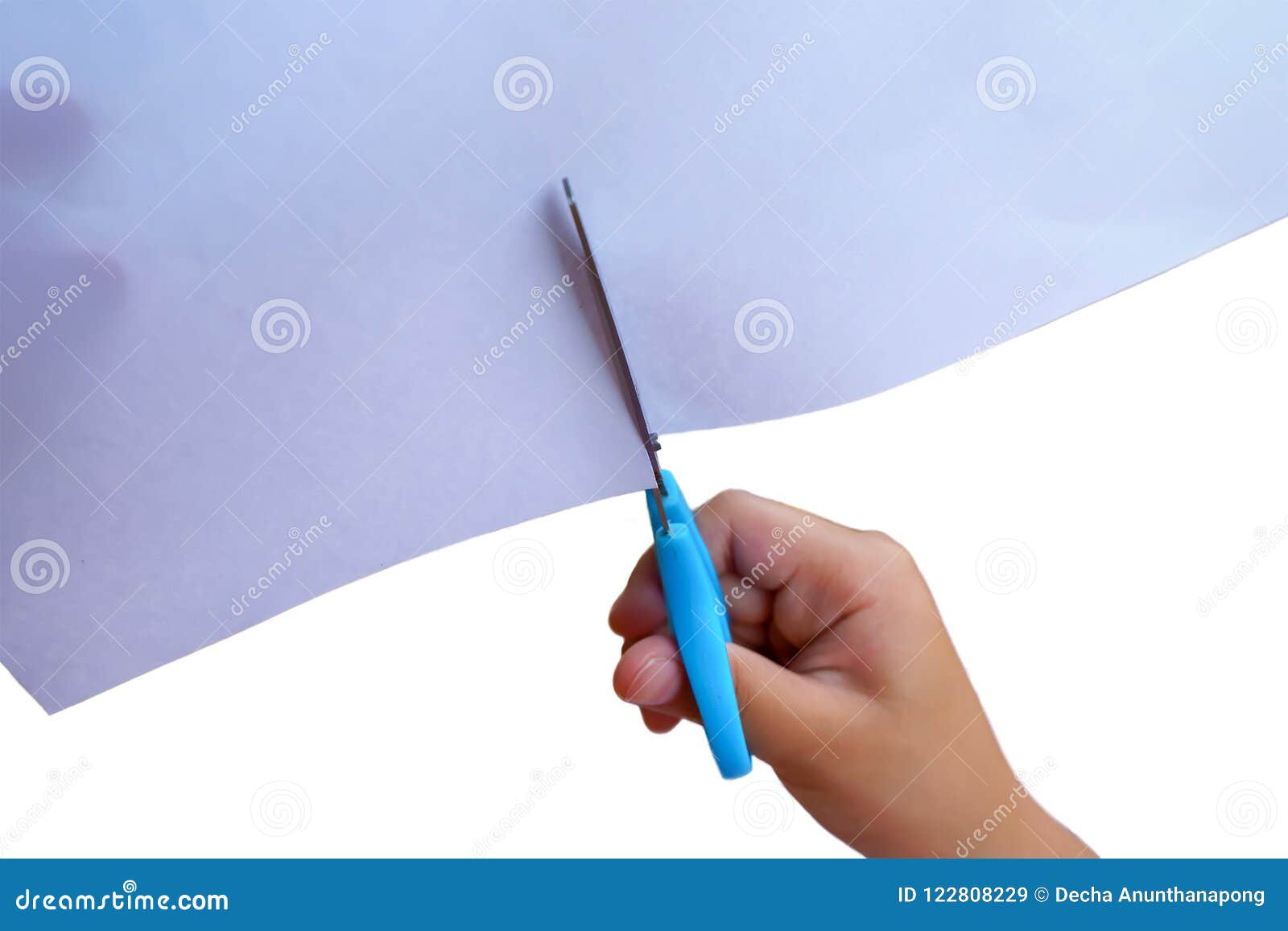 Girl is cutting paper stock image. Image of person, closeup - 122808229