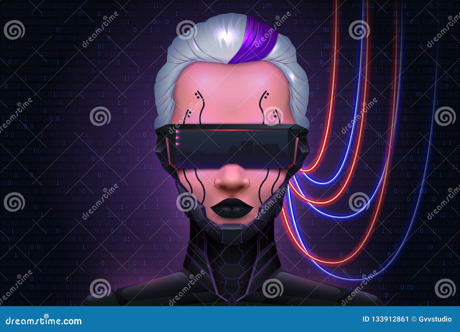 Girl Cyberpunk Technology of the Future. Virtual Reality. Cyber Mind ... Girl Cyberpunk Technology of the Future. Virtual Reality. Cyber Mind ...