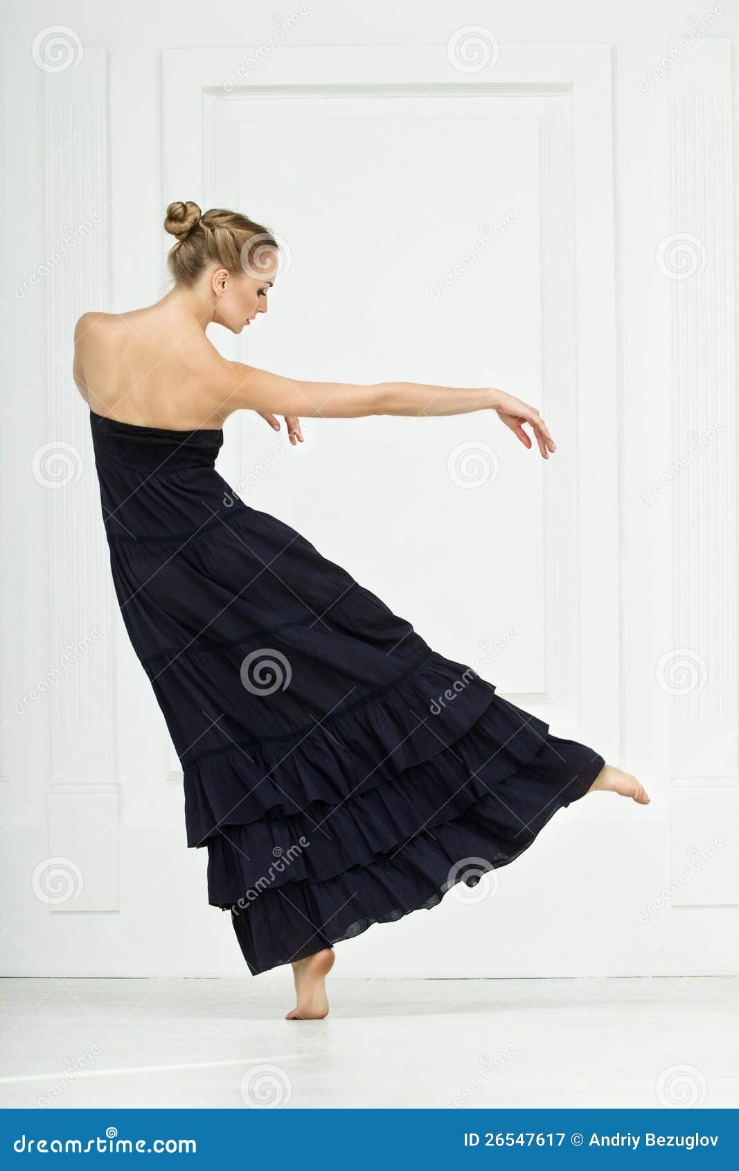 Girl in dance stock image. Image of topknot, sensitively - 26547617