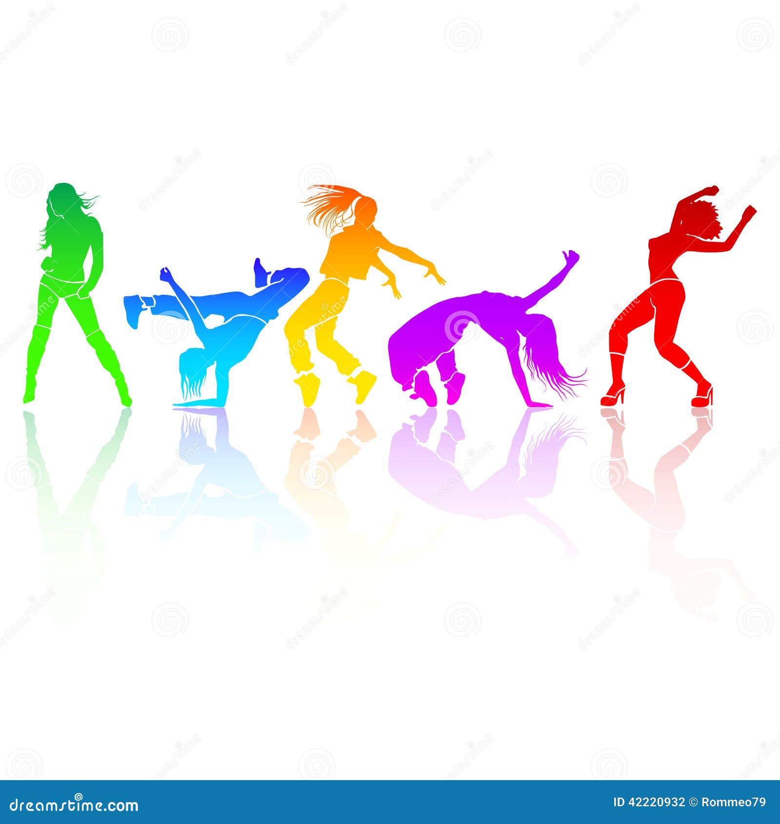 Girl dance stock vector. Illustration of acrobatics, music - 42220932