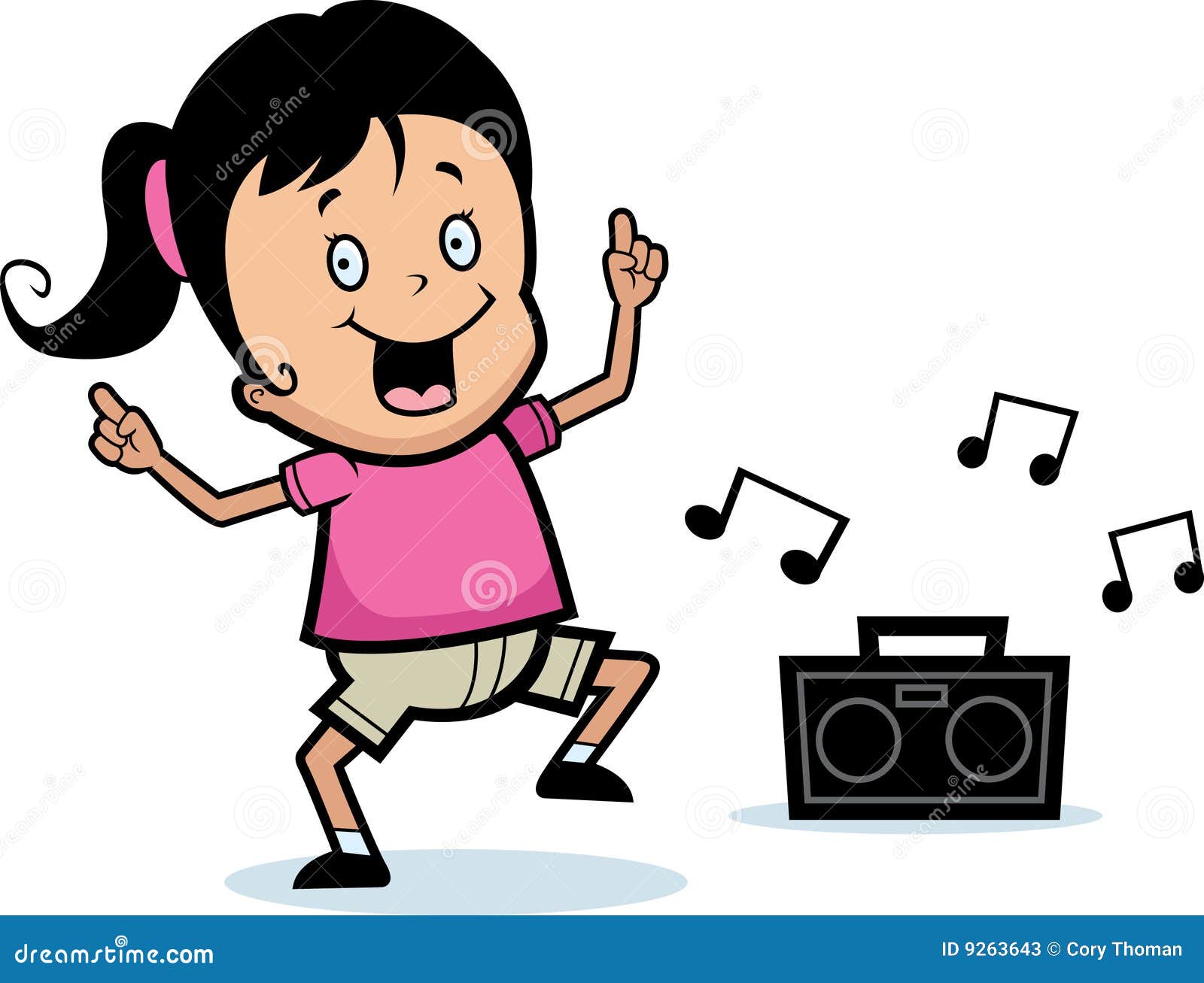 Girl Dancing stock vector. Illustration of cartoon, youth - 9263643