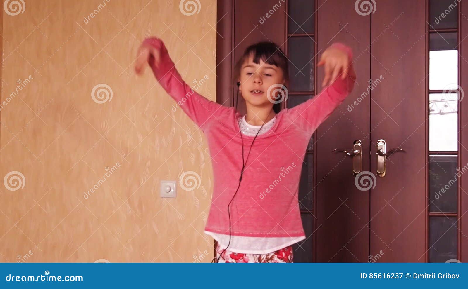 Girl Dancing with Headphones. Stock Video - Video of female, earphones ...