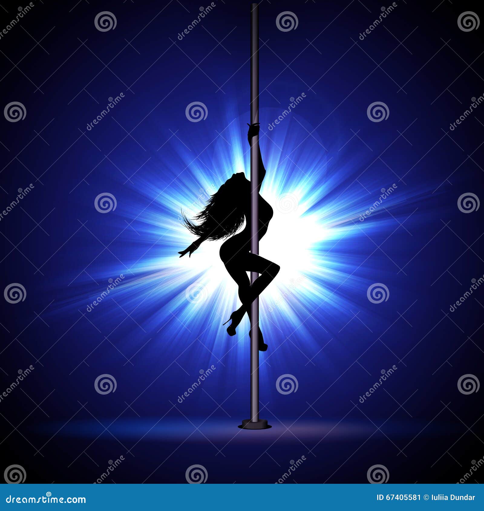 Girl Dancing Striptease Stock Illustration Illustration Of Black 67405581