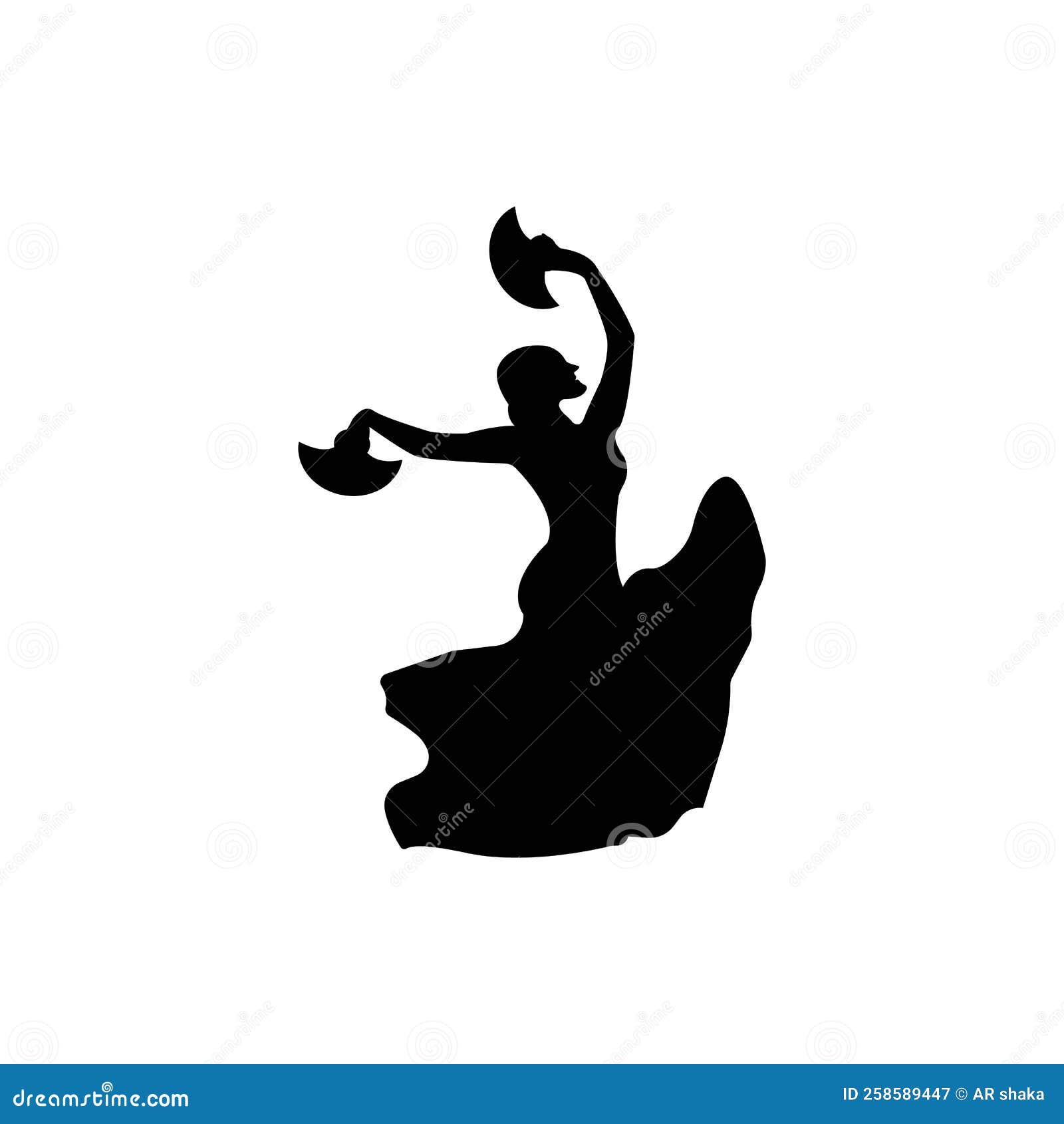 Girl Dancing Traditional Logo Vector Stock Vector - Illustration of ...