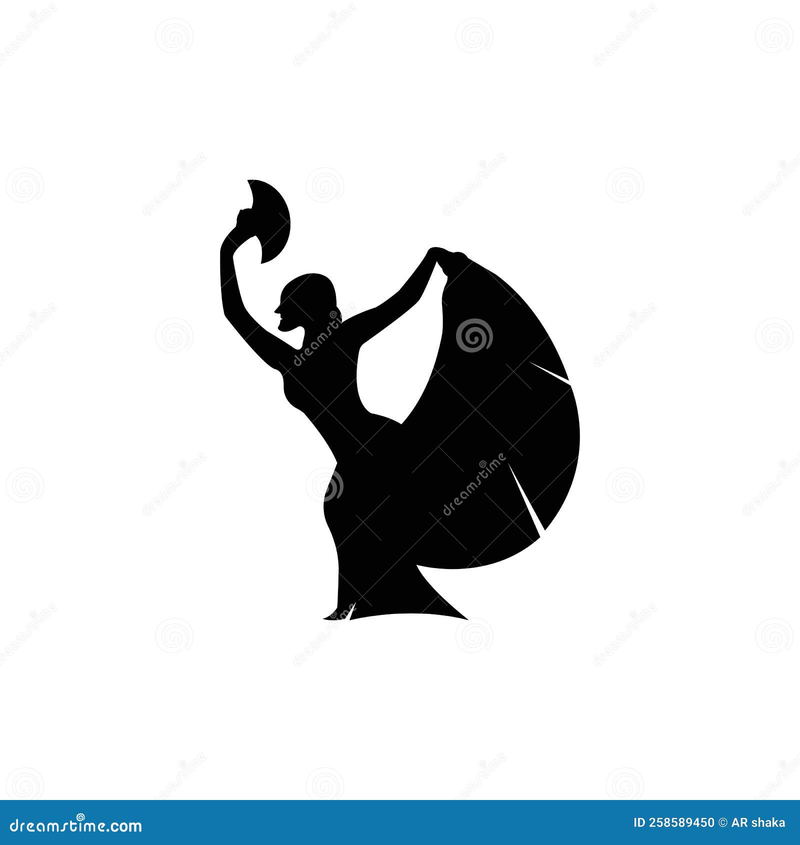 Girl Dancing Traditional Logo Vector Stock Vector - Illustration of ...