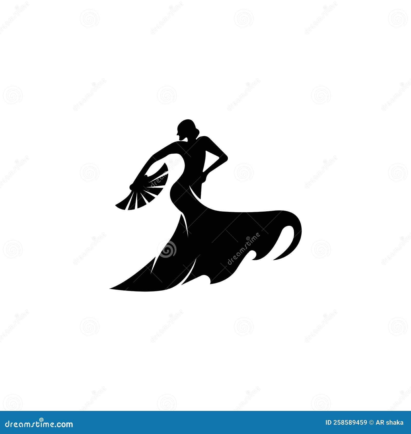Girl Dancing Traditional Logo Vector Stock Vector - Illustration of ...