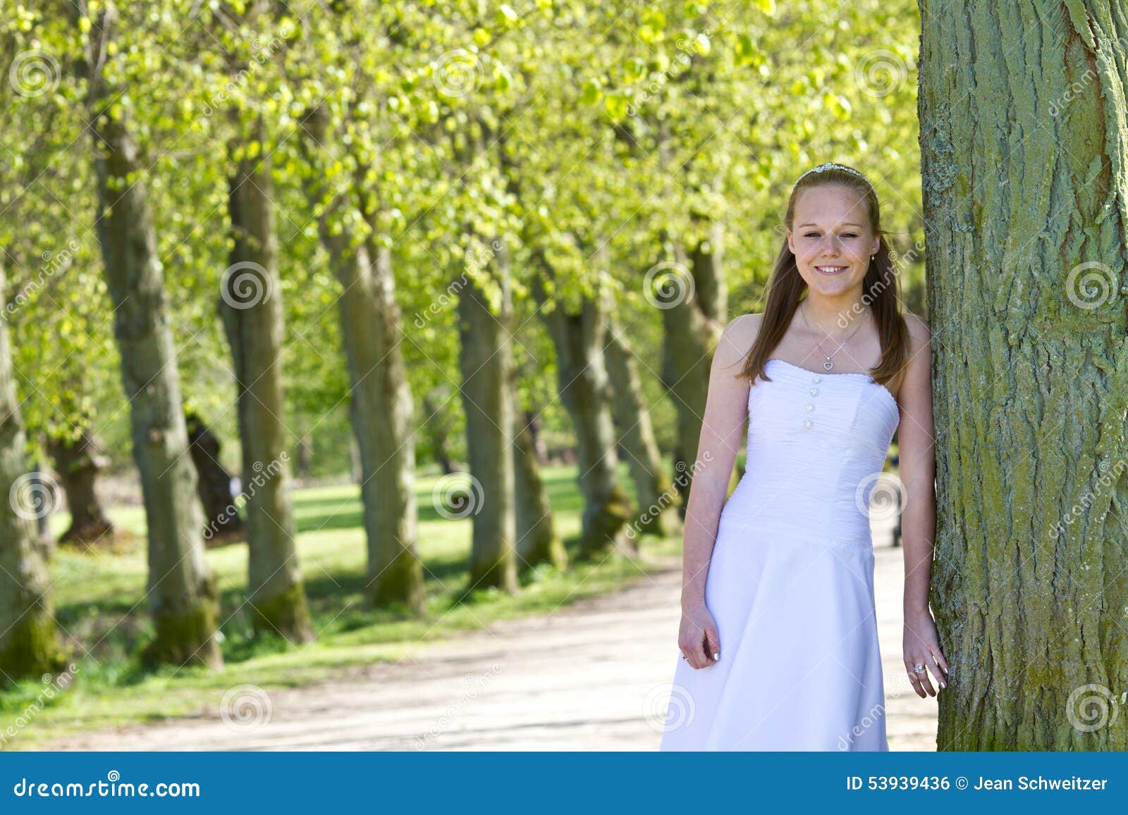 Girl the Day of the Confirmation Stock Photo - Image of expression ...