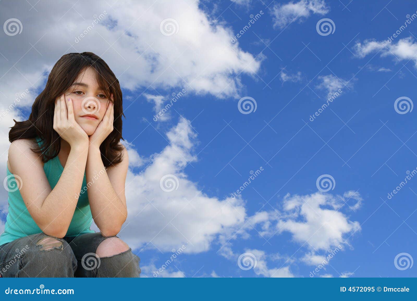 Girl daydreaming stock image. Image of pose, lady, female - 4572095