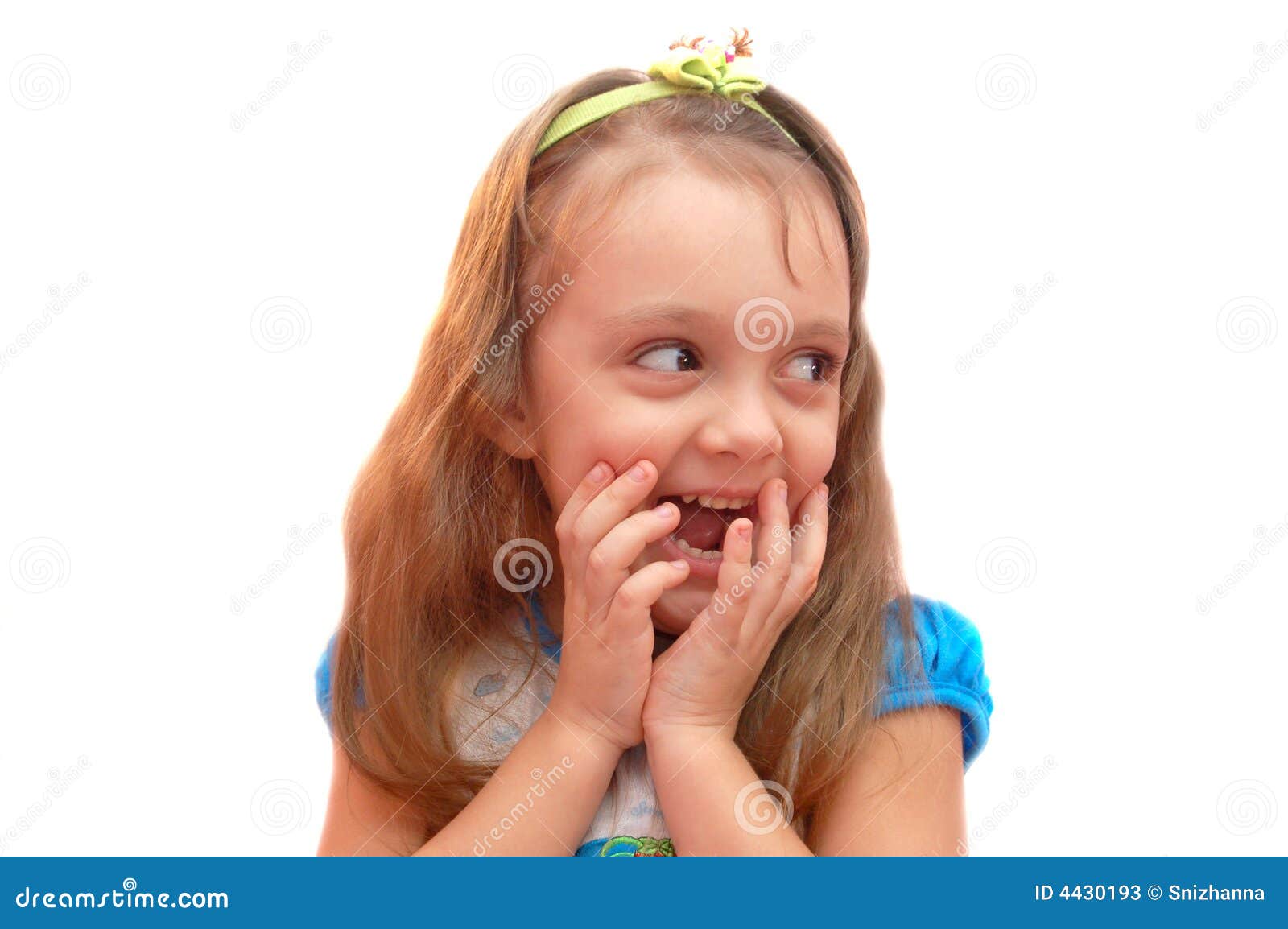 The girl in delight stock image. Image of ridiculous, pleasure - 4430193