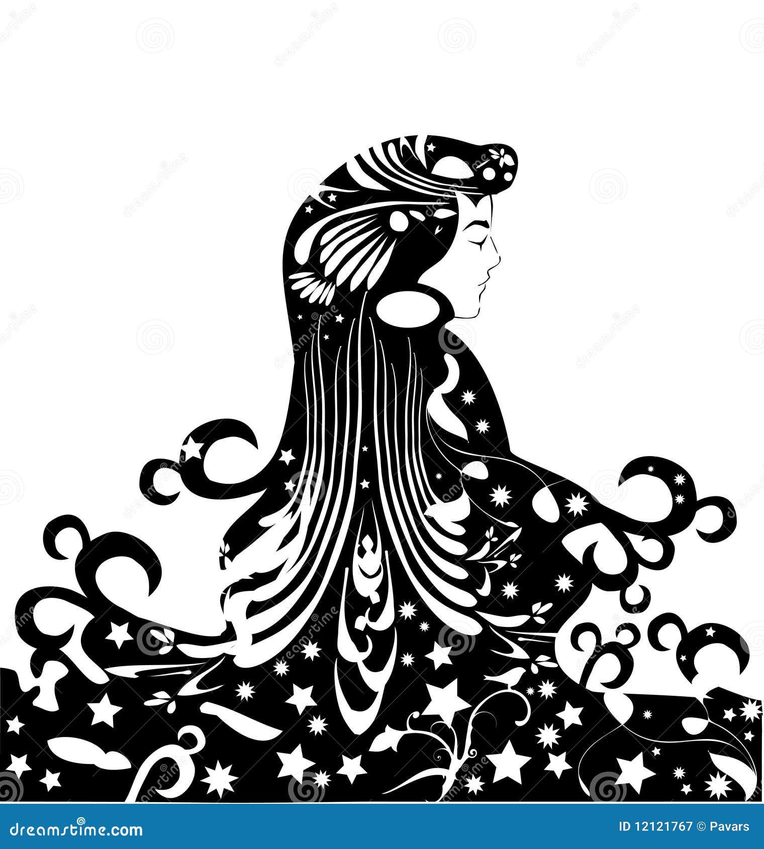 Girl design stock vector. Illustration of bird, colorful - 12121767