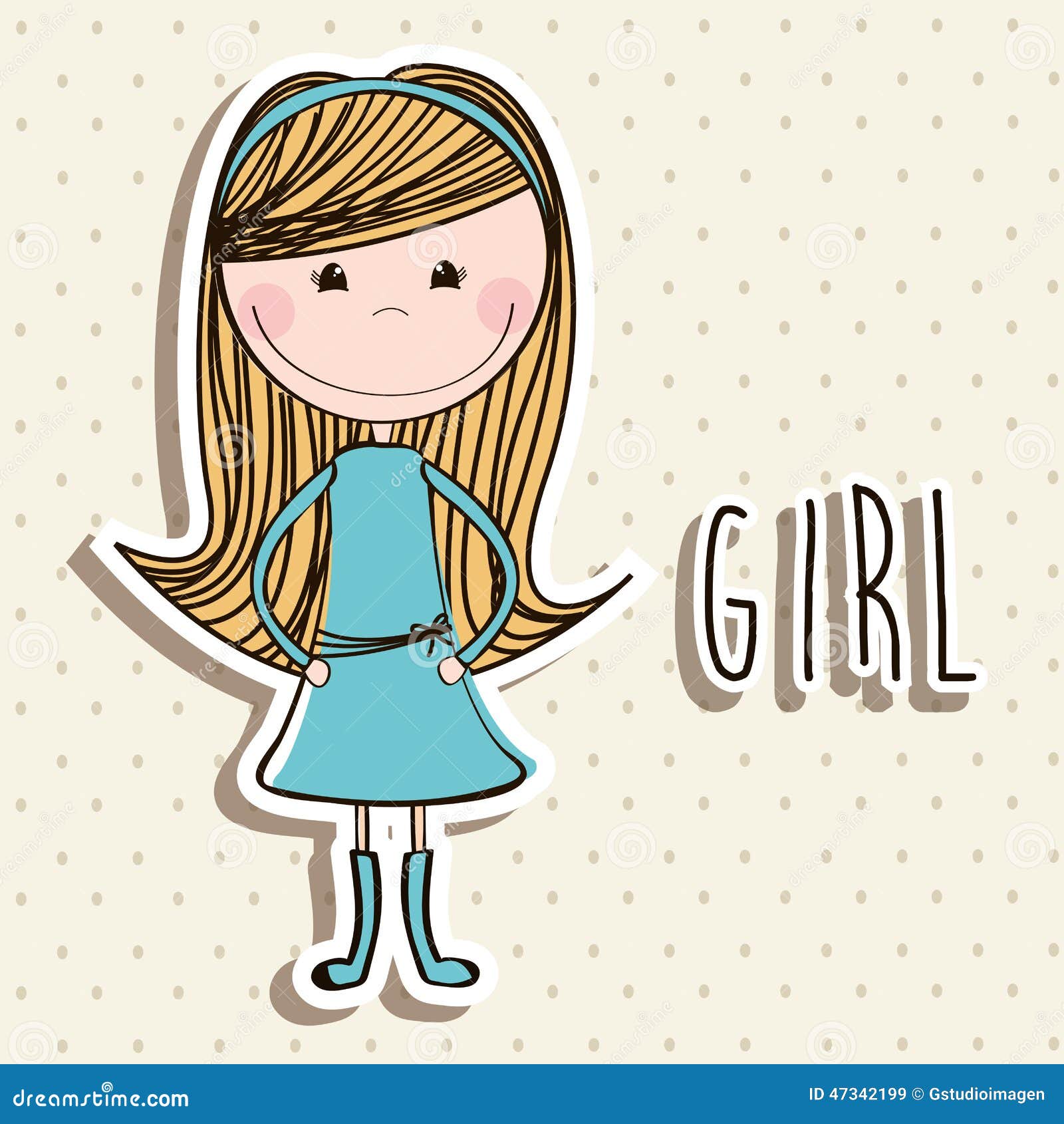 Girl design stock vector. Illustration of child, design - 47342199