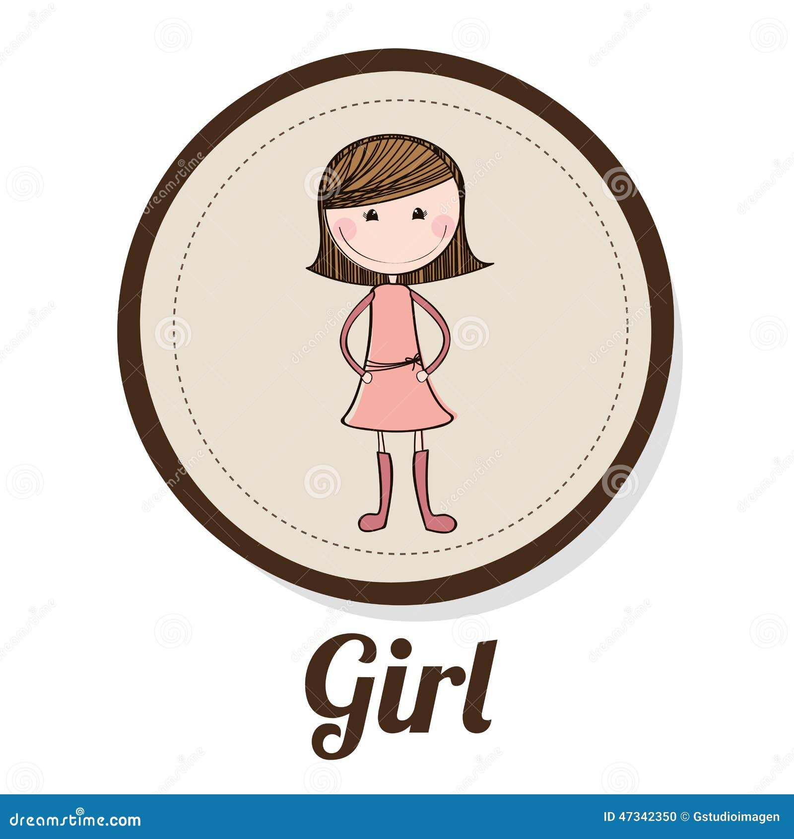 Girl design stock vector. Illustration of cartoon, female - 47342350