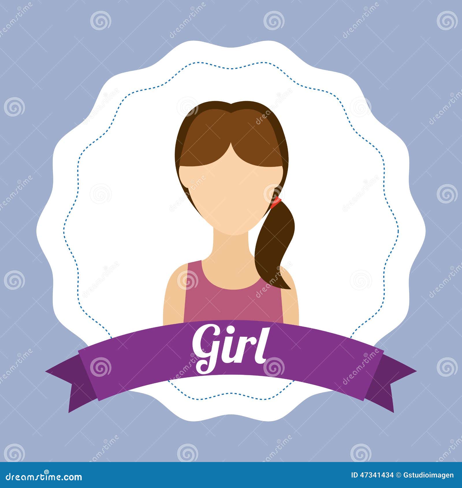 Girl design stock vector. Illustration of head, face - 47341434
