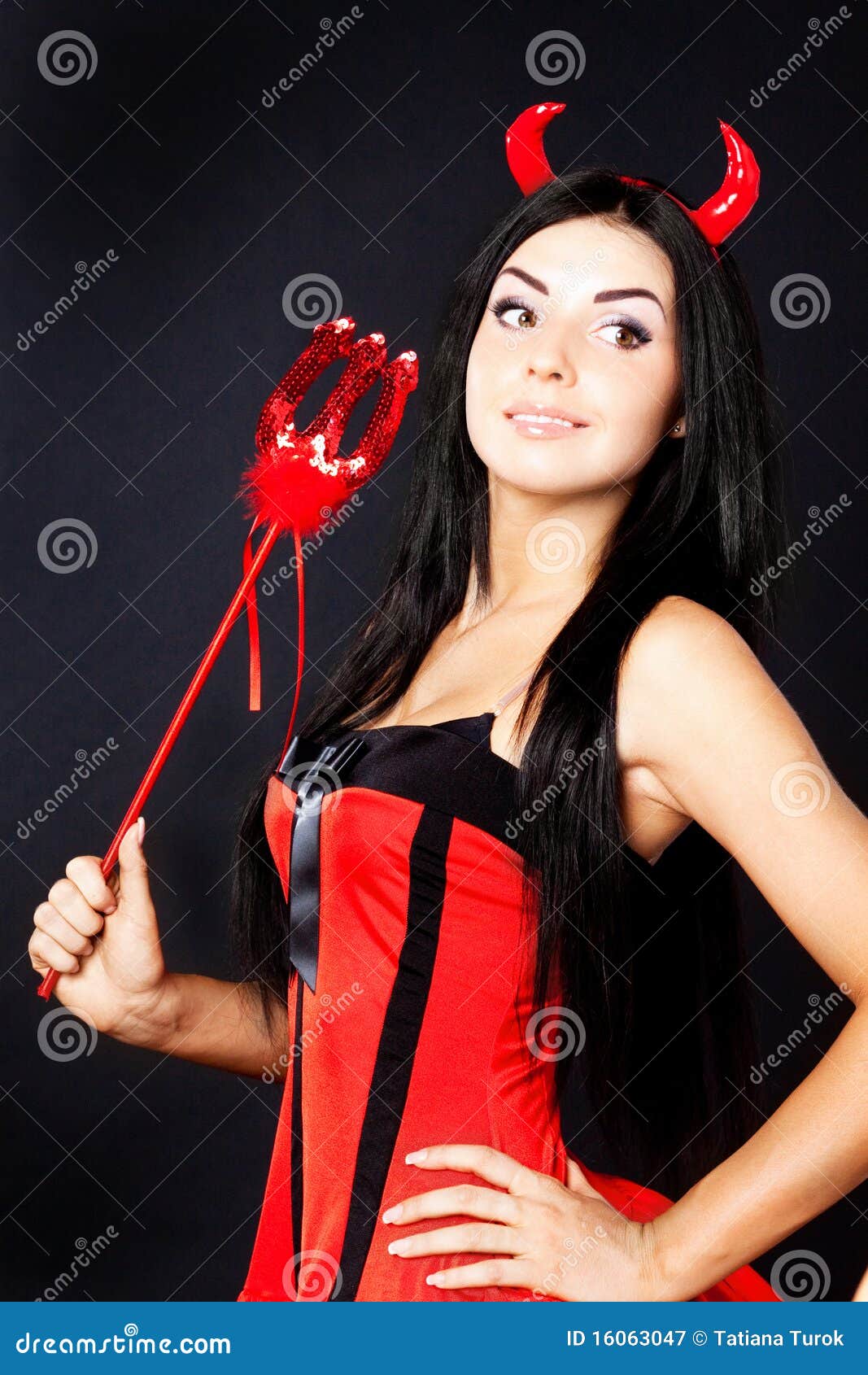 Girl In Devil Costume Stock Image | CartoonDealer.com #77563687
