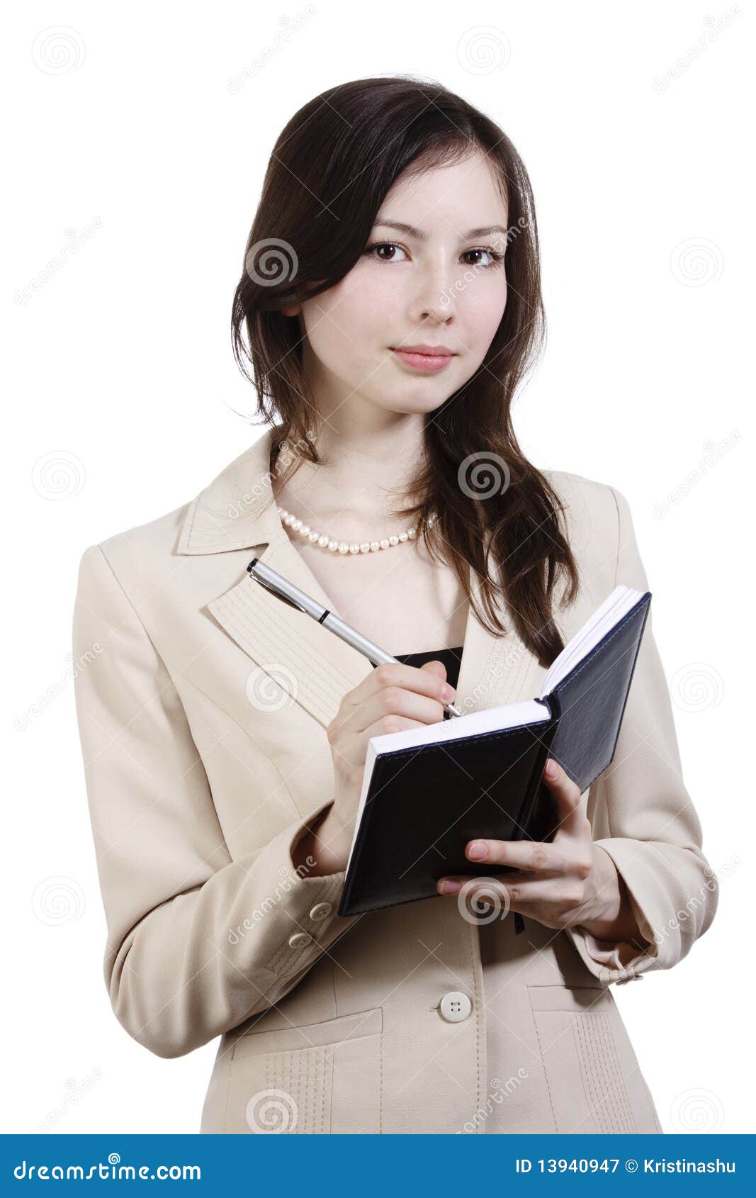 Girl with diary stock image. Image of lifestyle, adult - 13940947