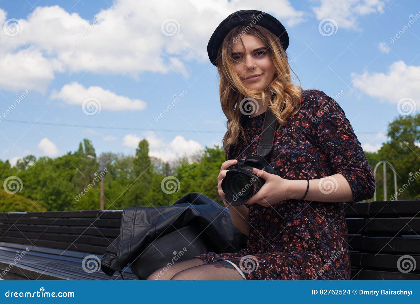 Girl with the Digital Camera Stock Photo - Image of female, girl: 82762524