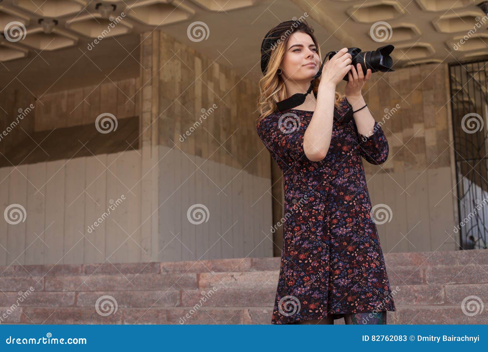 Girl with the Digital Camera Stock Image - Image of shutter, equipment ...
