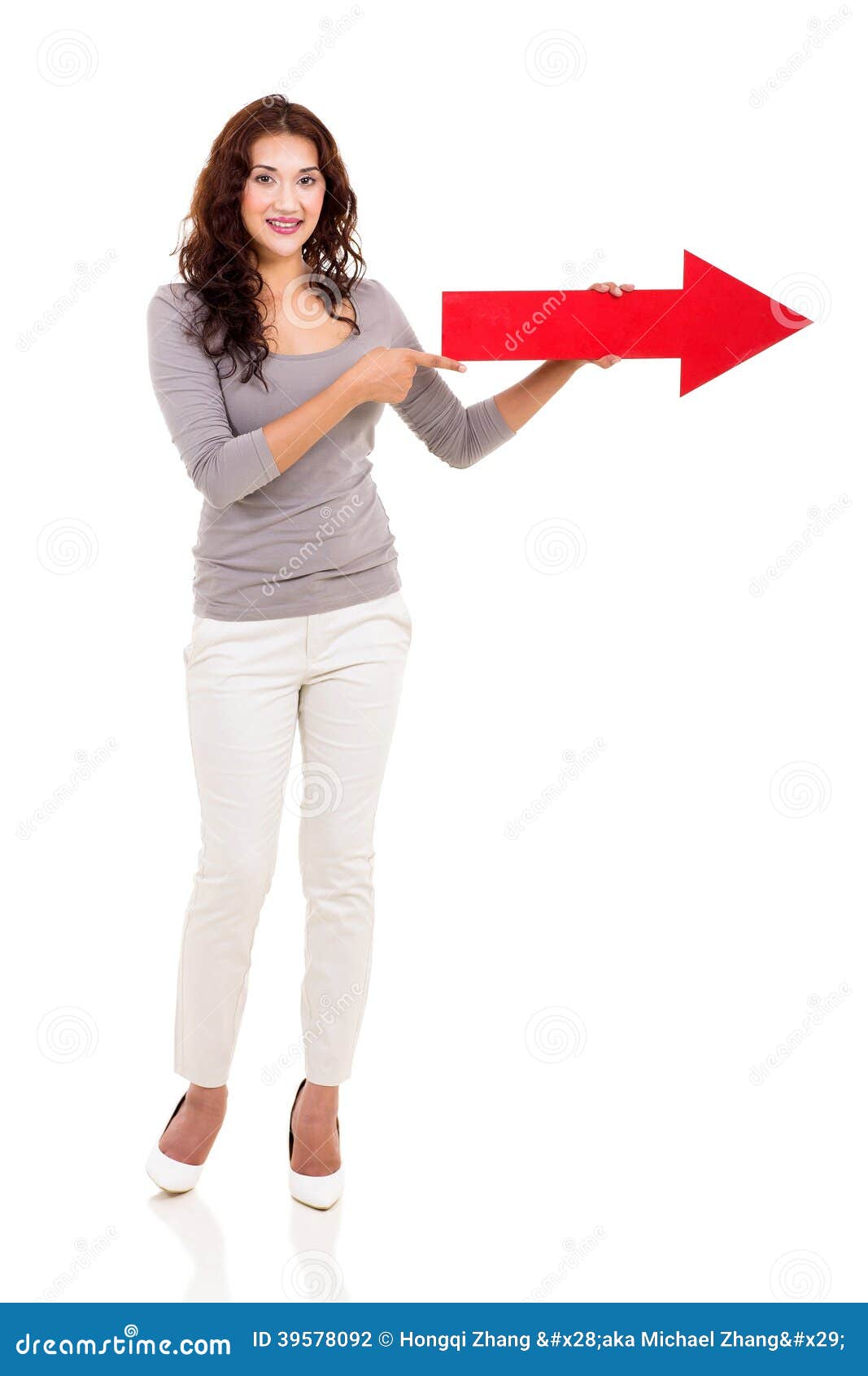 Girl direction arrow stock photo. Image of lifestyle - 39578092