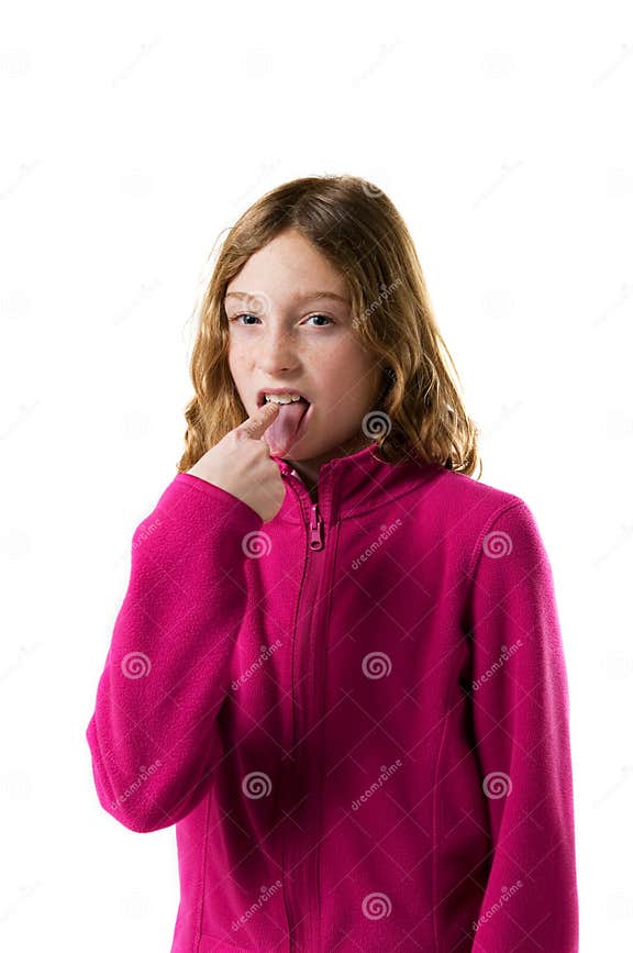 Girl with a Disgusted Expression Stock Photo - Image of isolated, girl ...