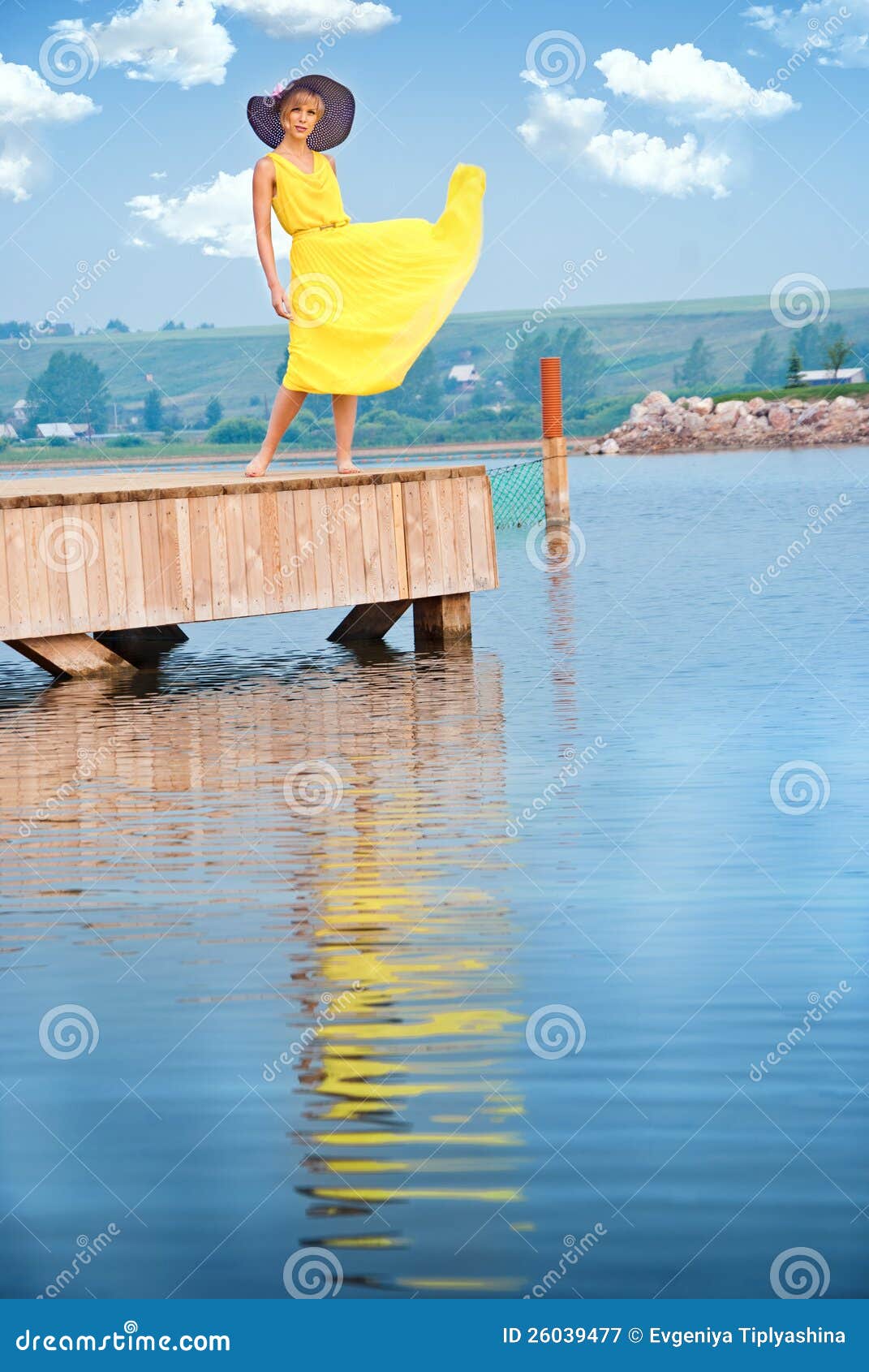 A girl on the dock stock image. Image of body, resort - 26039477