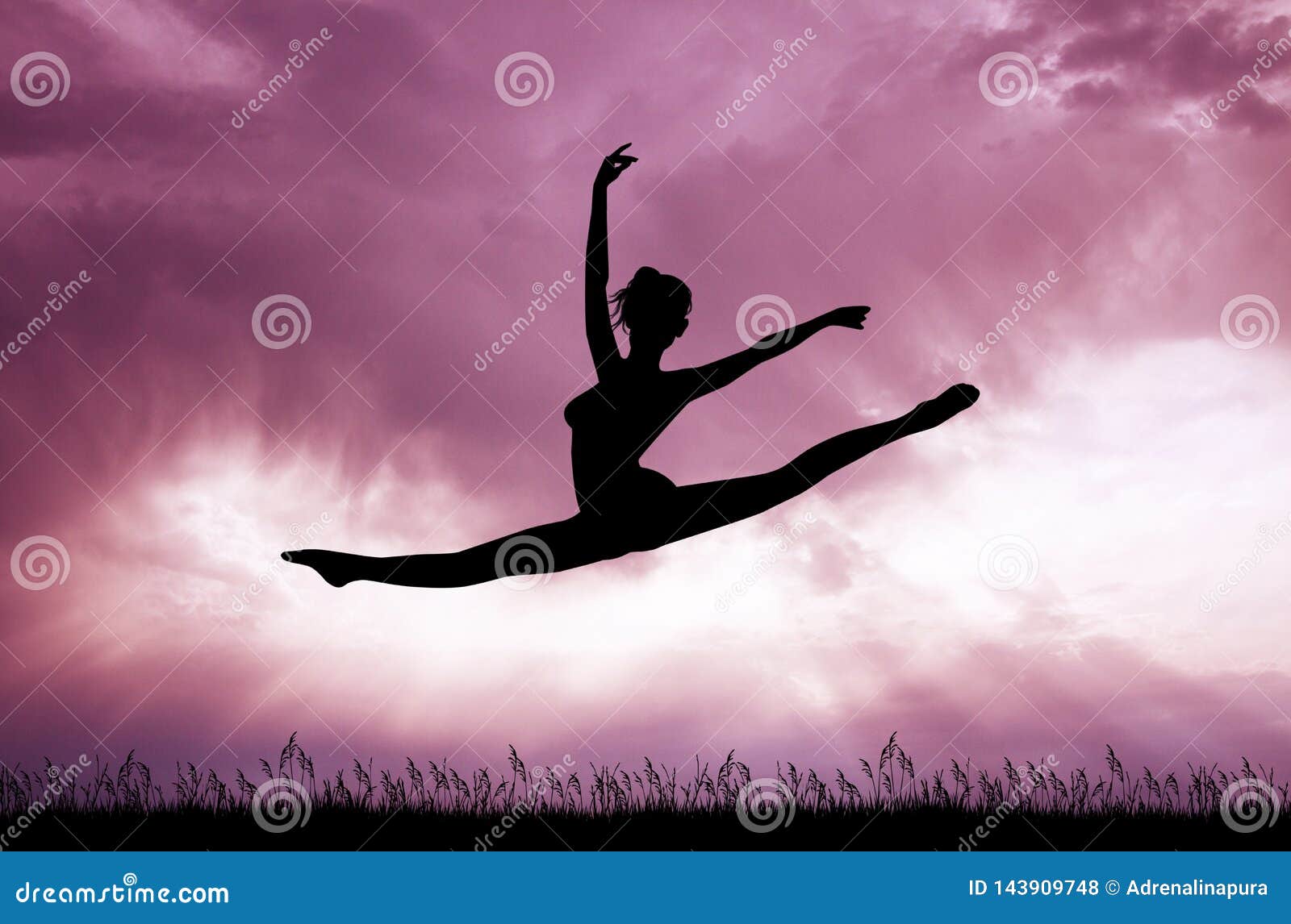 Dancer Silhouette Split