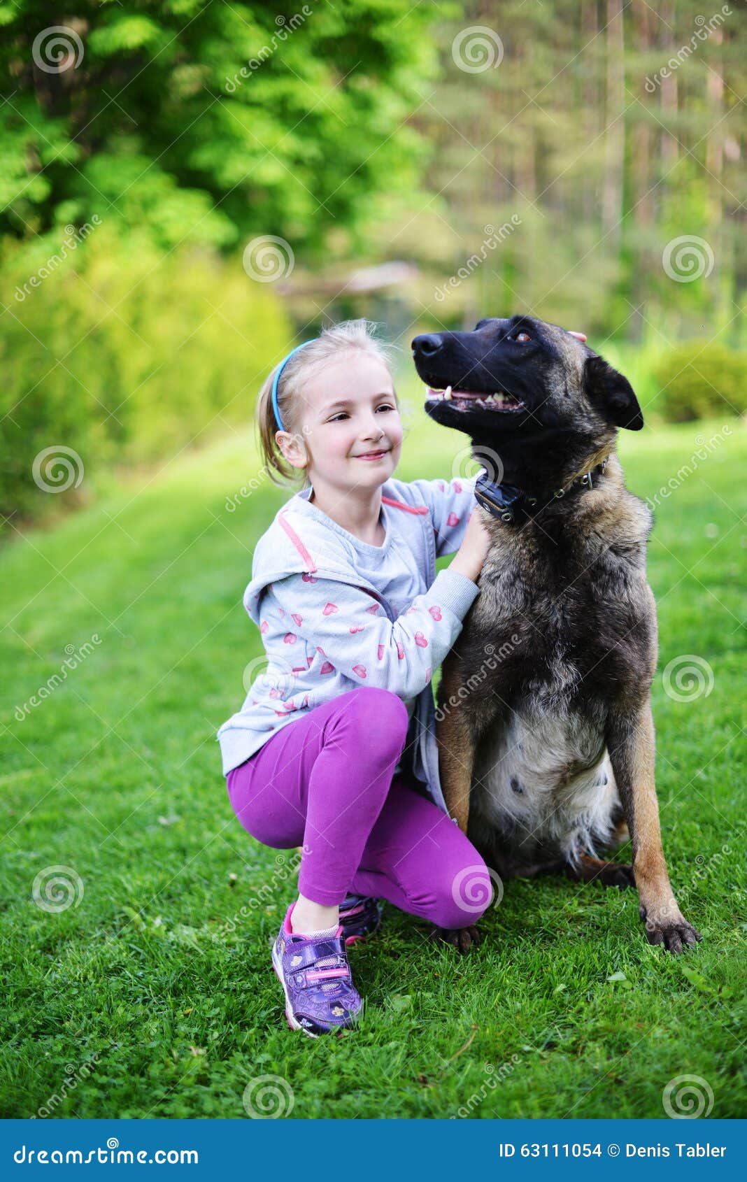 Girl and dog stock photo. Image of canine, friendship - 63111054