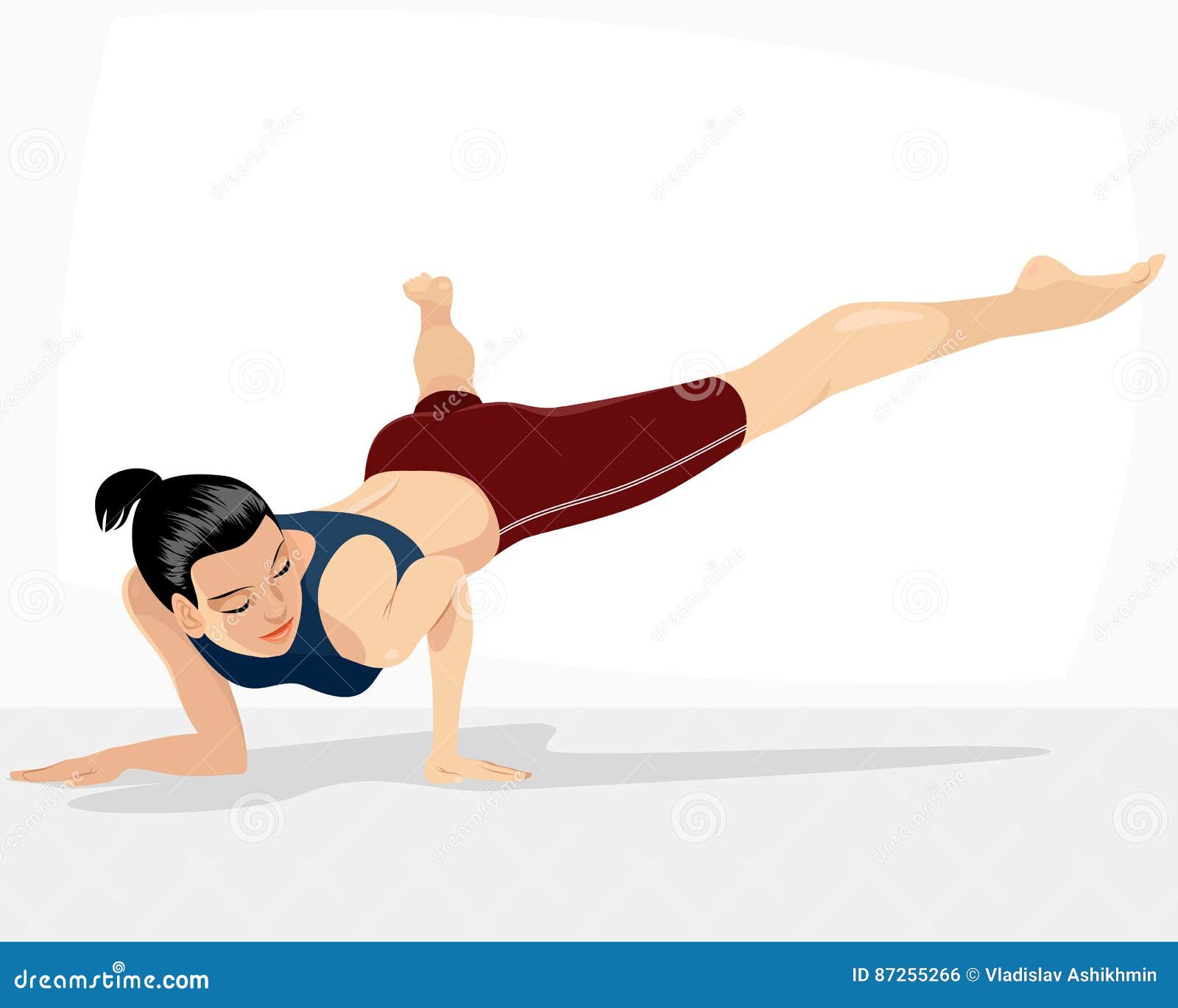 Girl doing handstand editorial photo. Illustration of dancer - 87255266